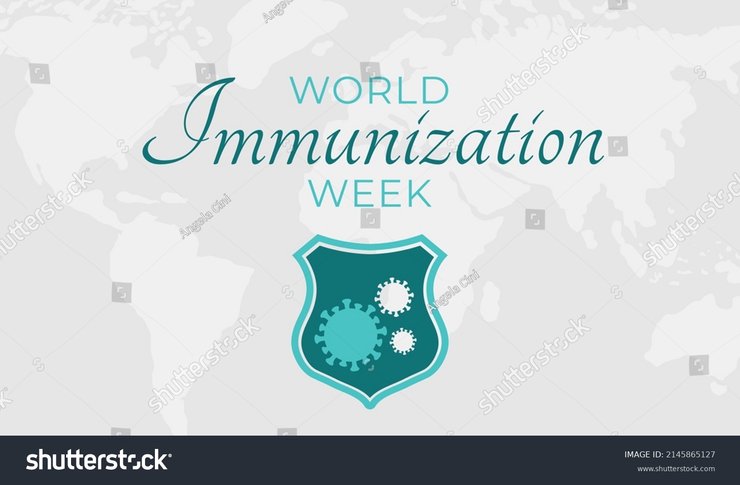 World Immunization Week Vector Illustration Background Stock Vector ...