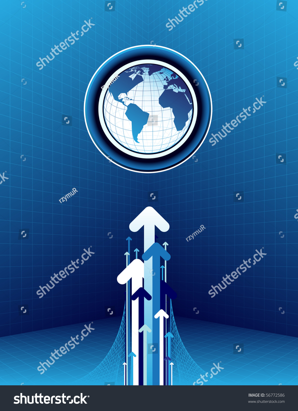World Map Arrows Stock Vector (Royalty Free) 56772586 | Shutterstock