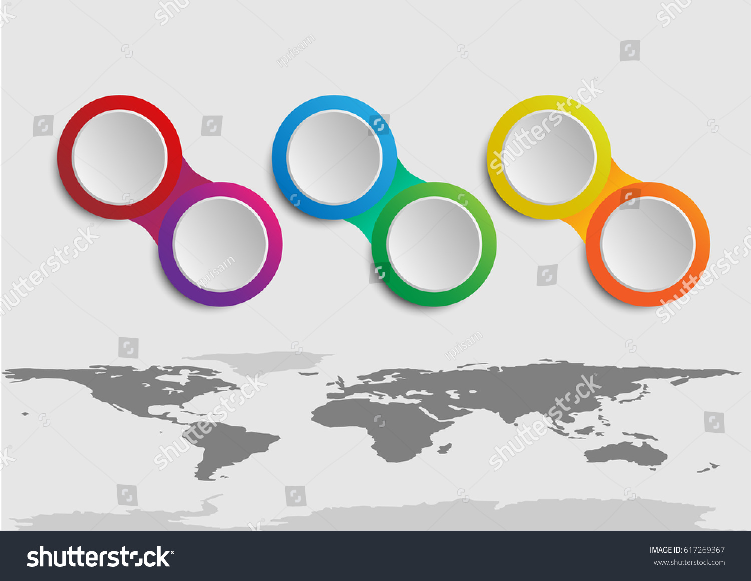 World Map Circle Infographic Create Report Stock Vector (Royalty Free ...