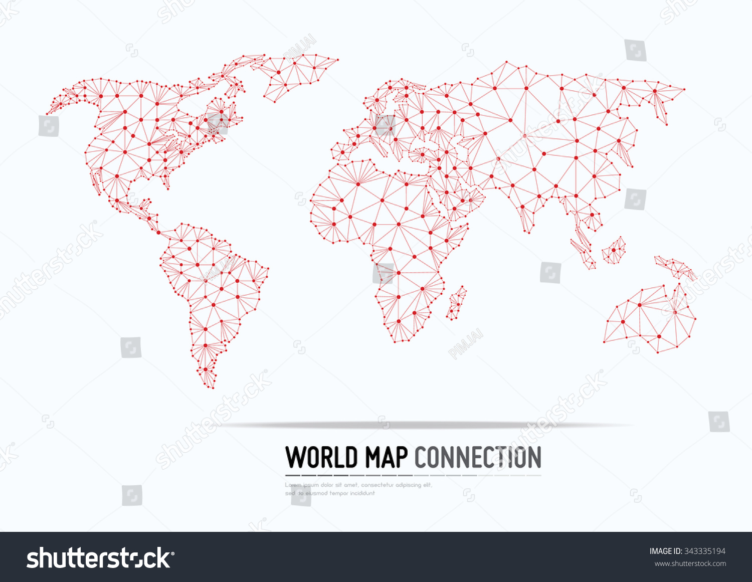 World Map Connection Vector Illustration Stock Vector (Royalty Free ...