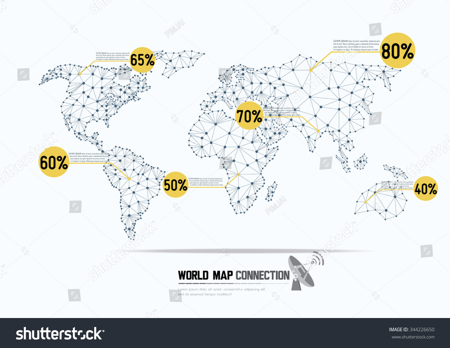 World Map Connection Vector Illustration Stock Vector (Royalty Free ...