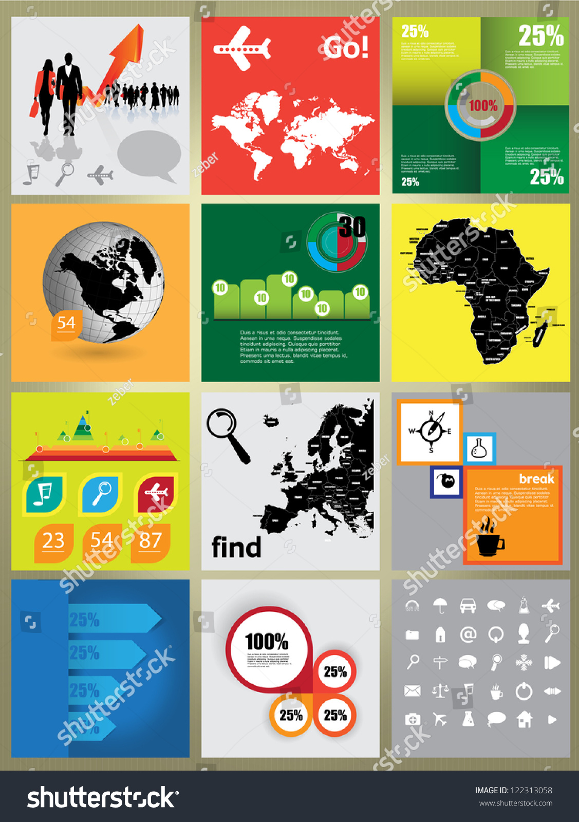 World Map Information Graphics Vector Stock Vector (Royalty Free ...