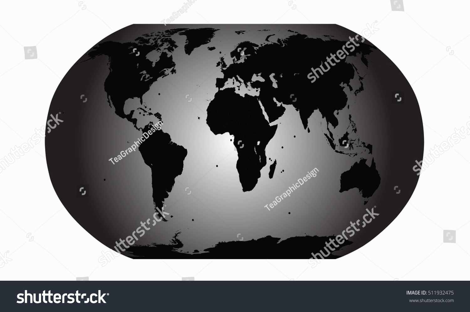 World Map Black Planet Earth Vector Stock Vector (Royalty Free) 511932475