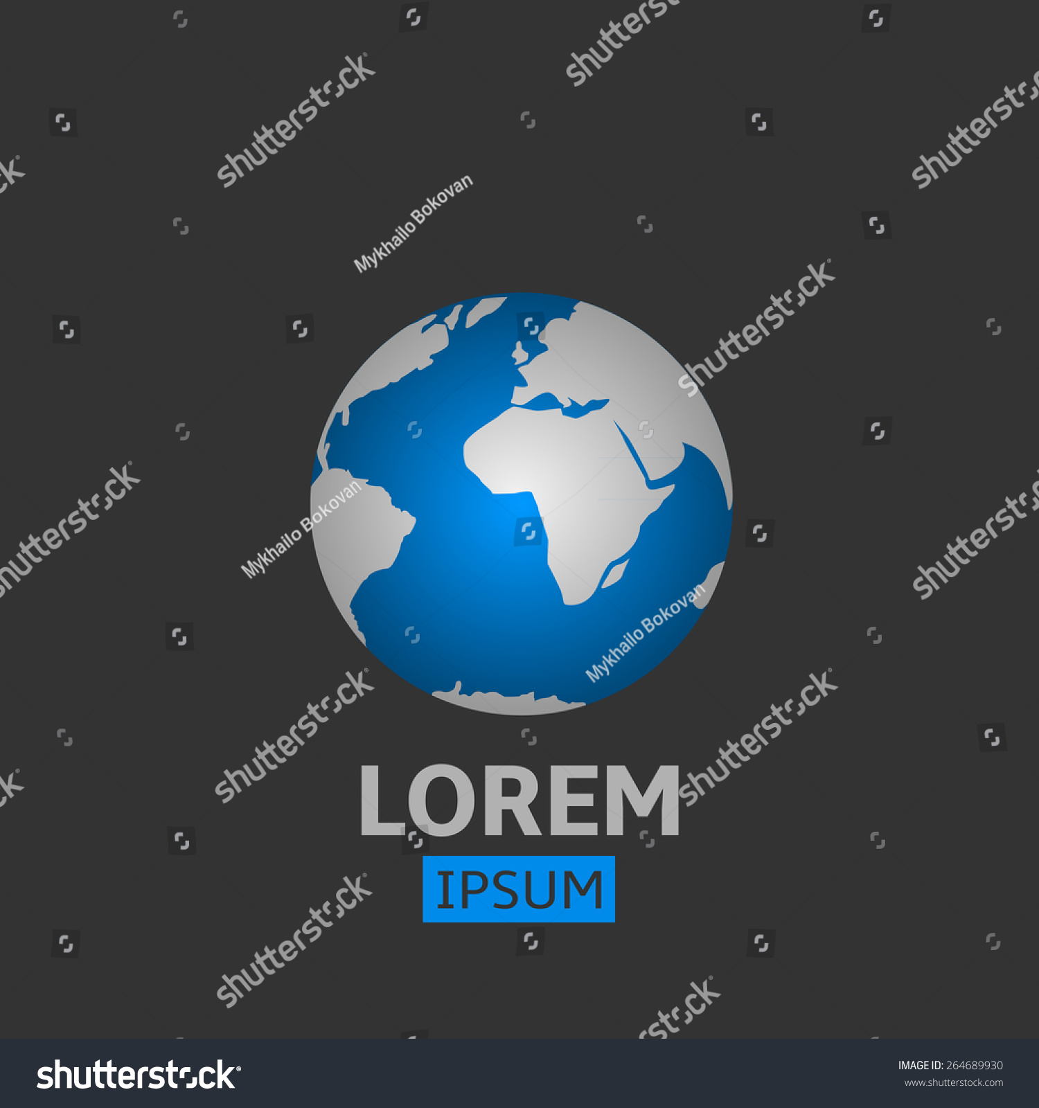 World Map Blue Globe Icon Vector: เวกเตอร์สต็อก (ปลอดค่าลิขสิทธิ์ ...