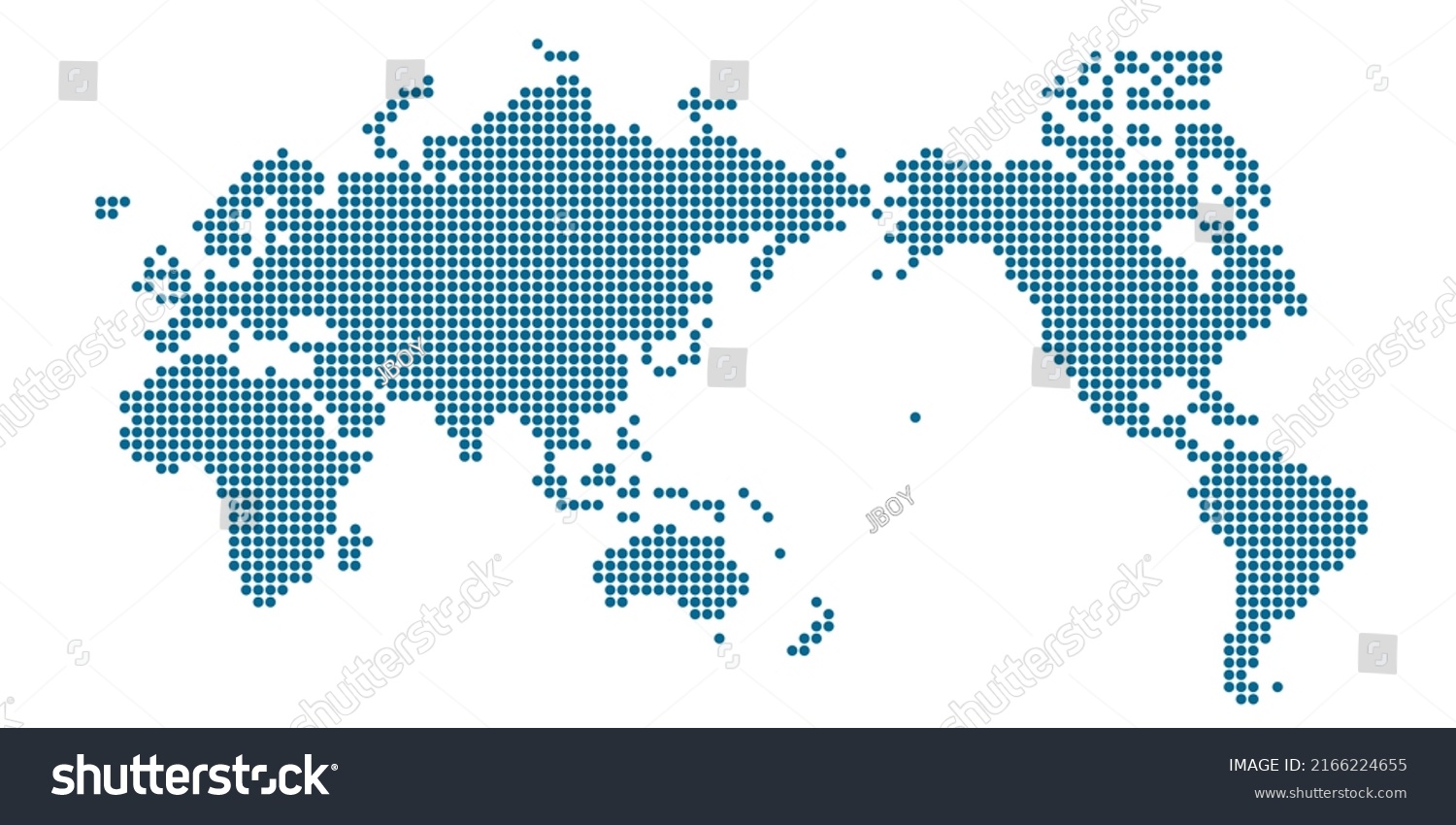 World Map Blue Silhouette Dot Stock Vector (Royalty Free) 2166224655 ...