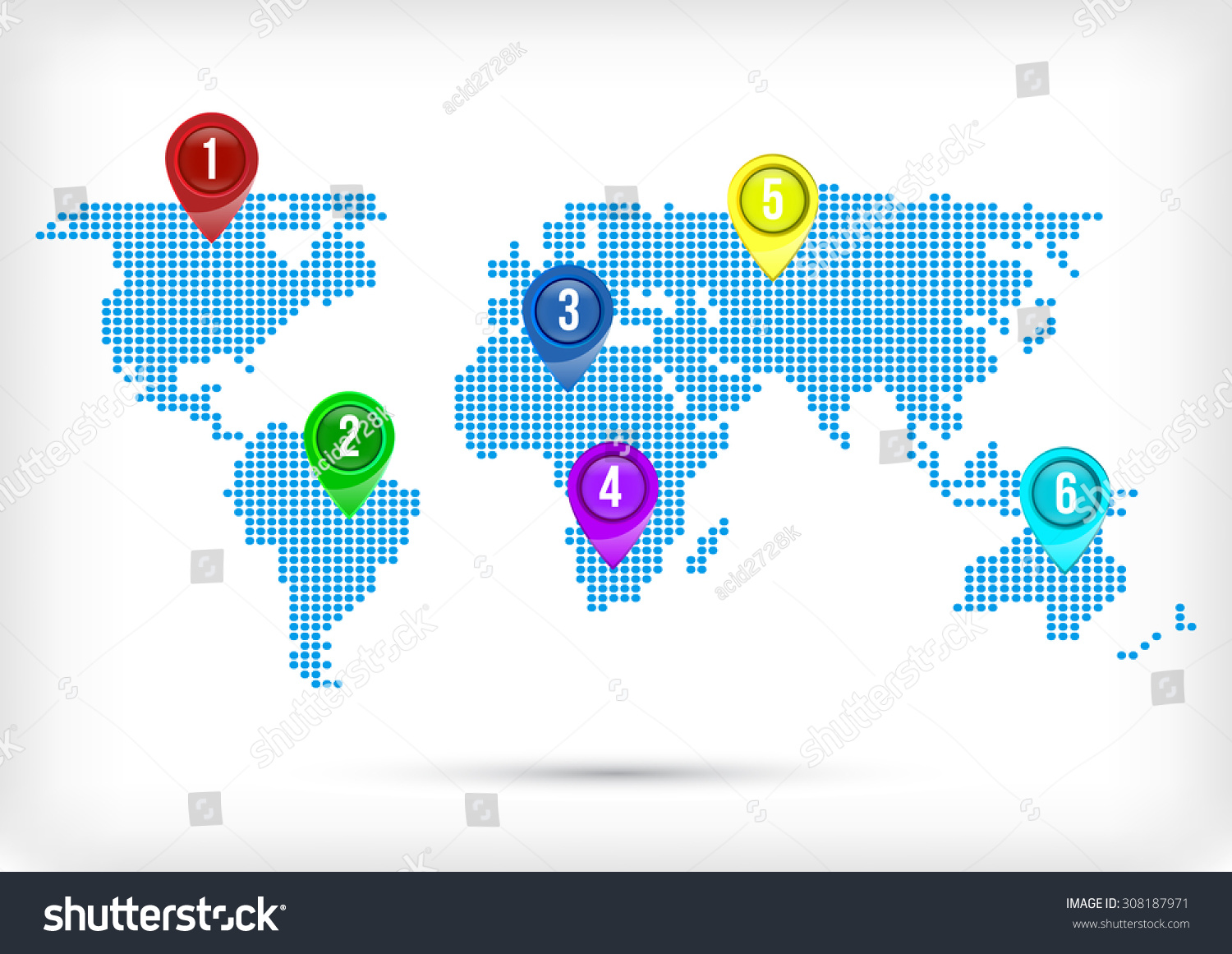 World Map Business Infographics Vector Graphs: เวกเตอร์สต็อก (ปลอดค่า ...