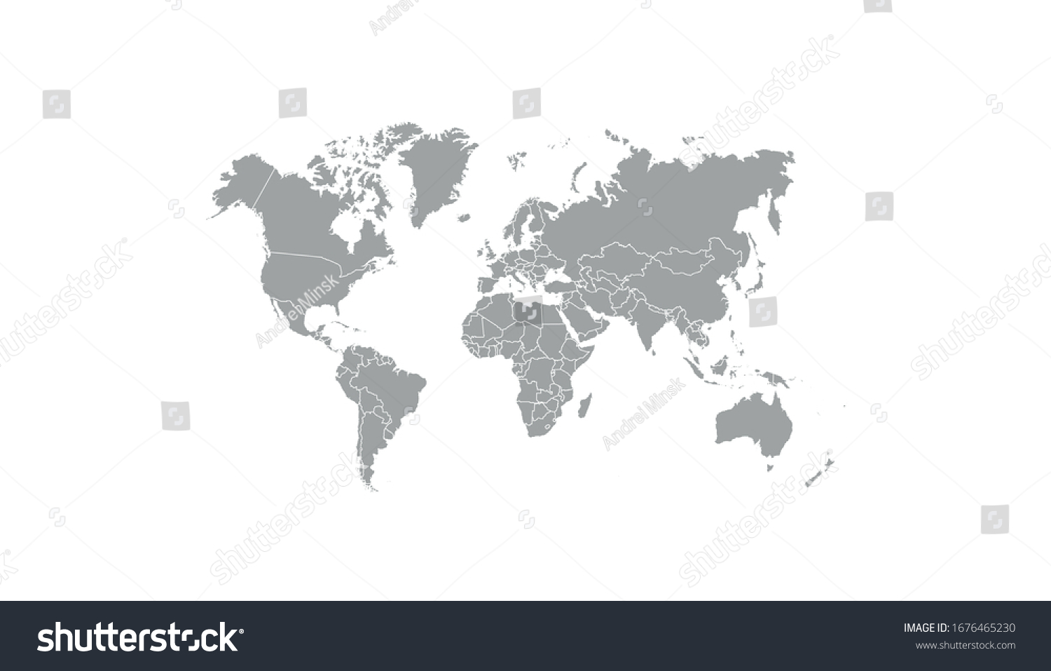 Mapa mundial de colores vectorial moderno: vector de stock (libre de ...
