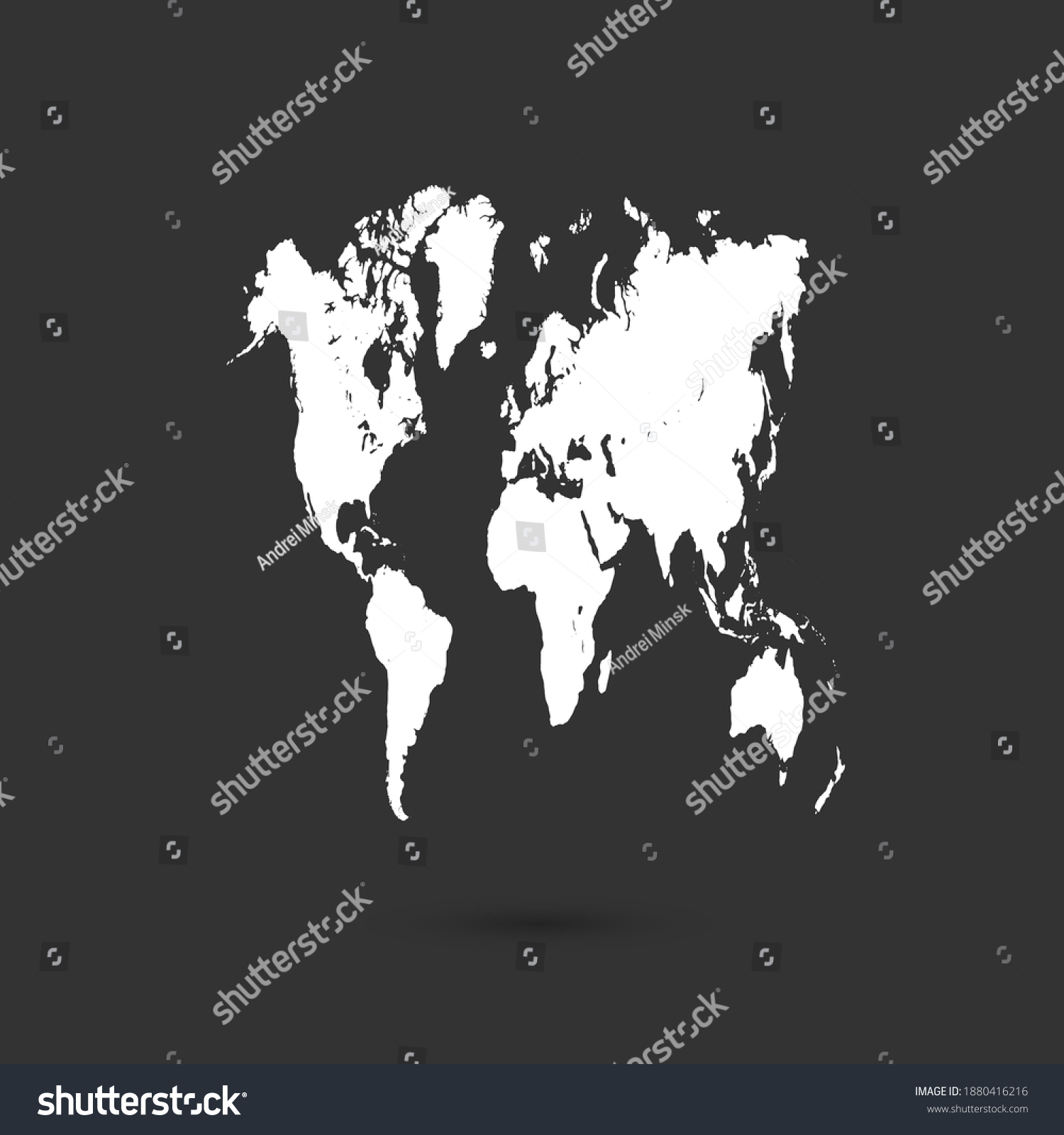World Map Color Vector Modern Grey Stock Vector (Royalty Free ...