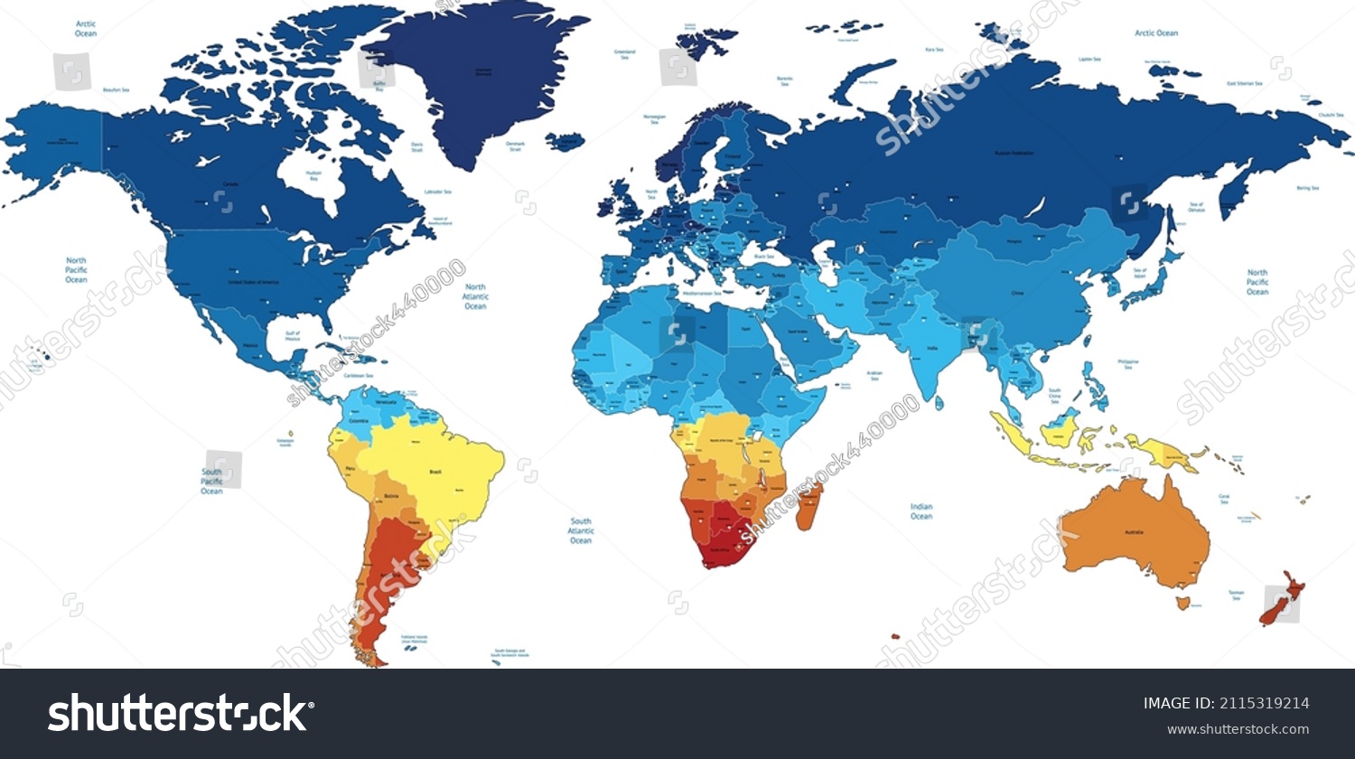 El vector de color del mapa: vector de stock (libre de regalías ...