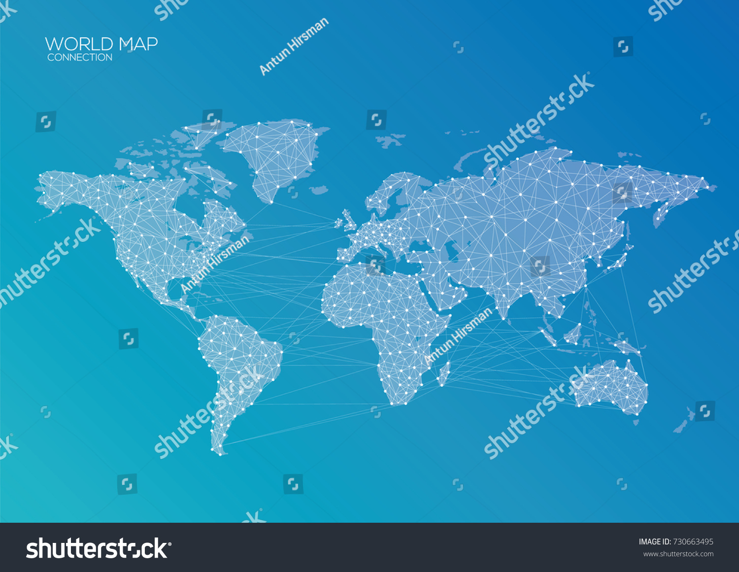 World Map Connection Vector Illustration: เวกเตอร์สต็อก (ปลอดค่า ...