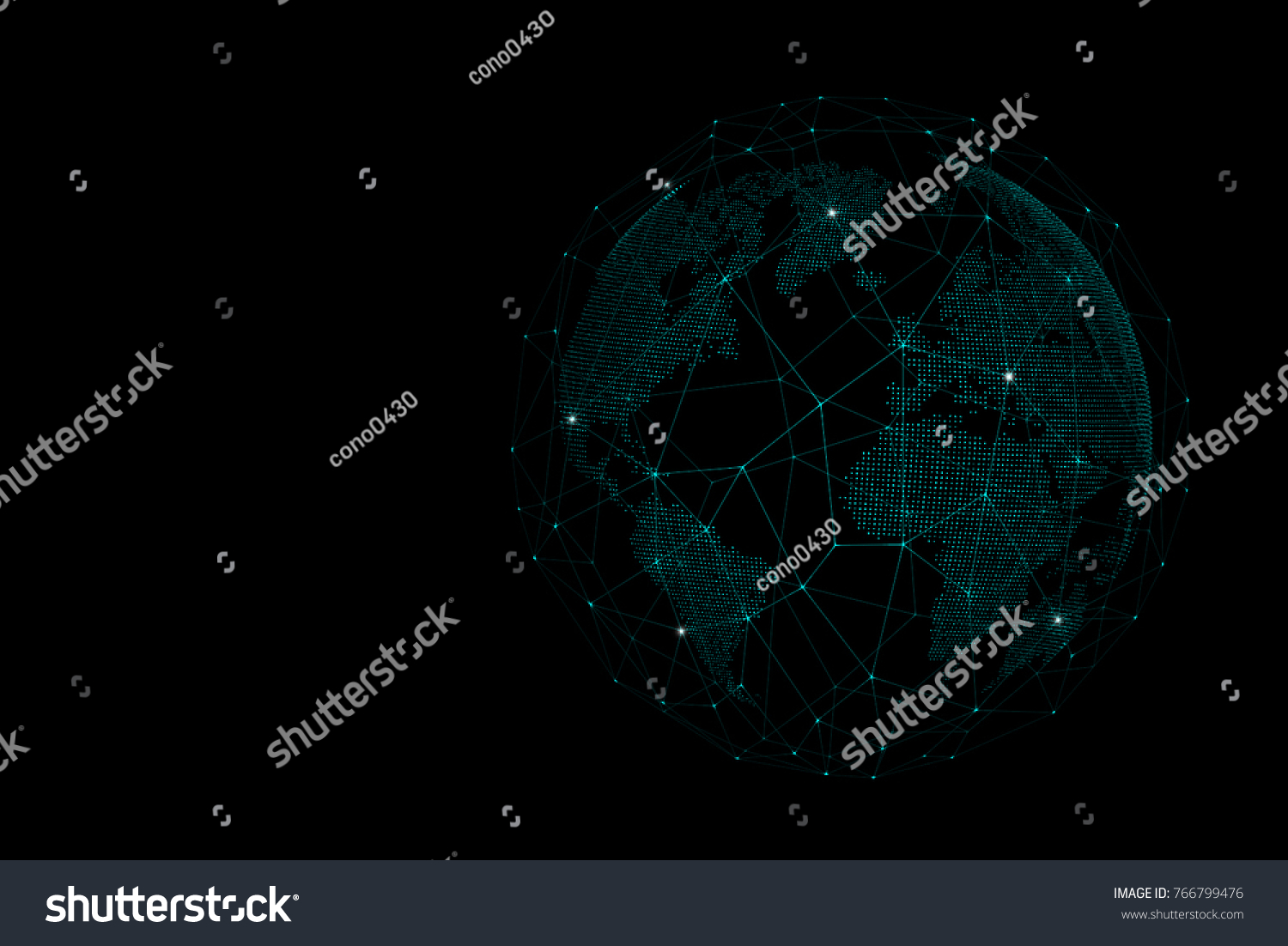 World map dot, connect, Global network: vector de stock (libre de ...