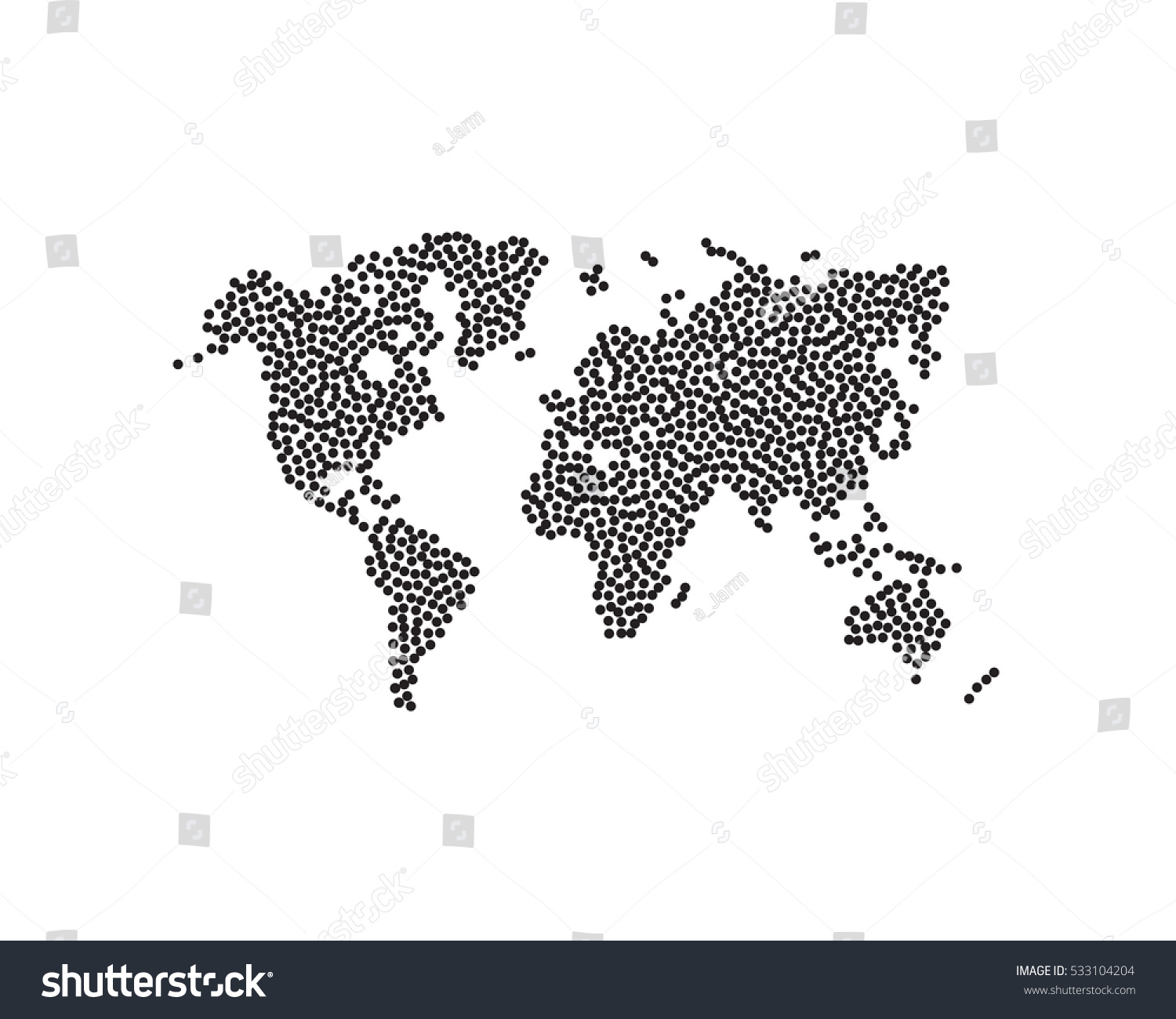 World Map Dots Abstract Background Vector: เวกเตอร์สต็อก (ปลอดค่า ...