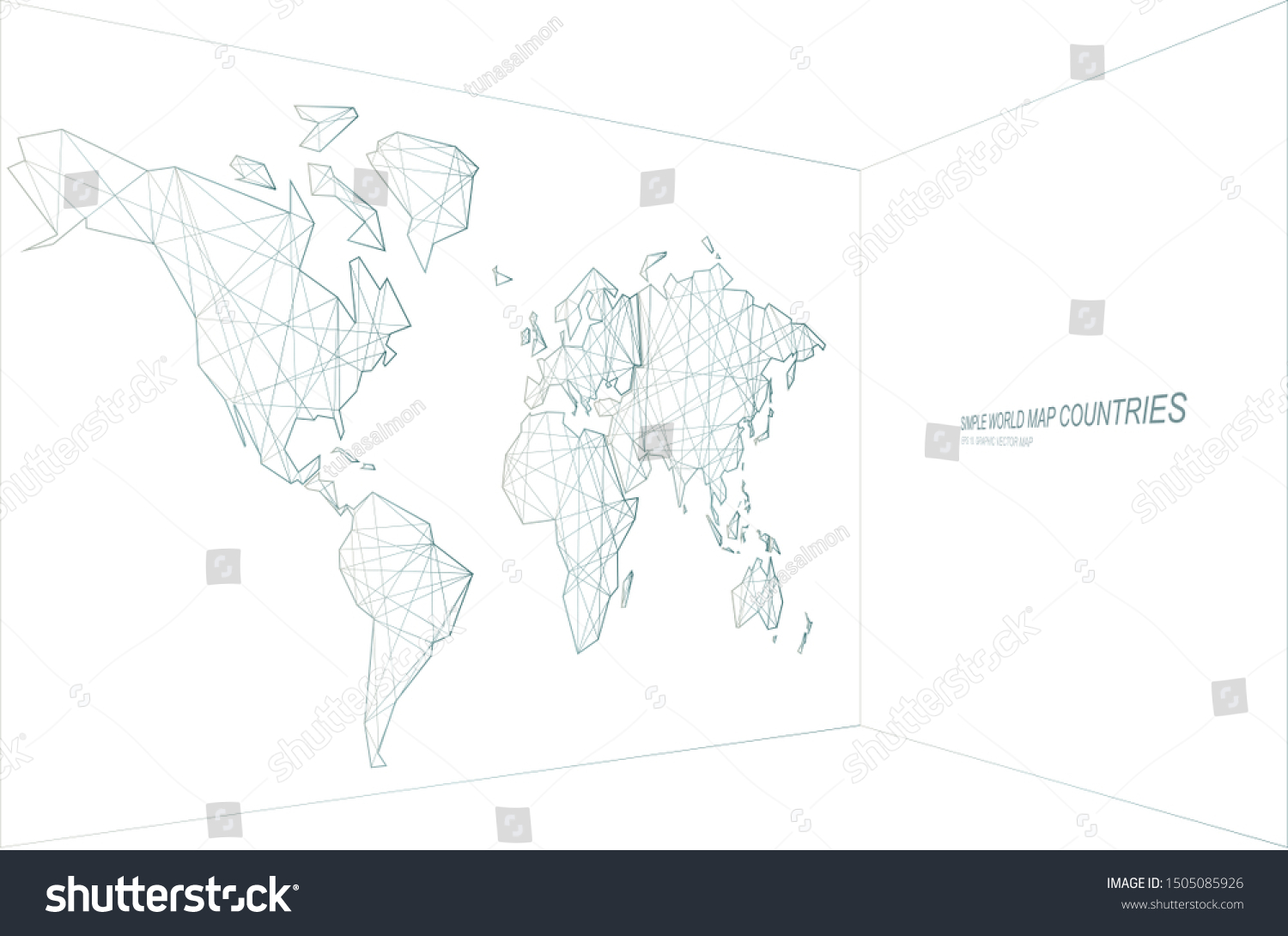 World Map Presentation Simple Vector Map: vector de stock (libre de ...