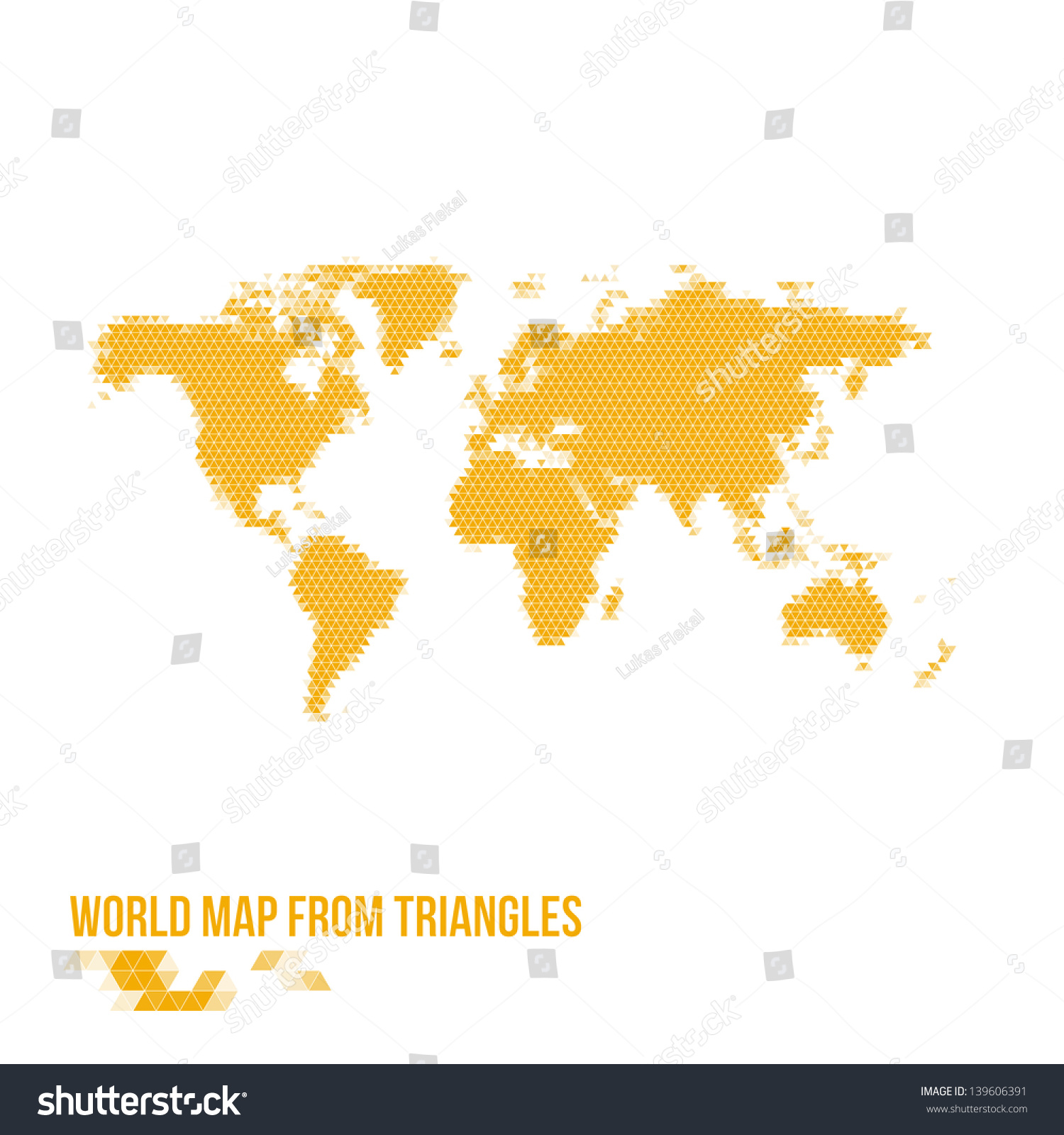 World Map Triangles Infographic Element Vector Stock Vector (Royalty ...