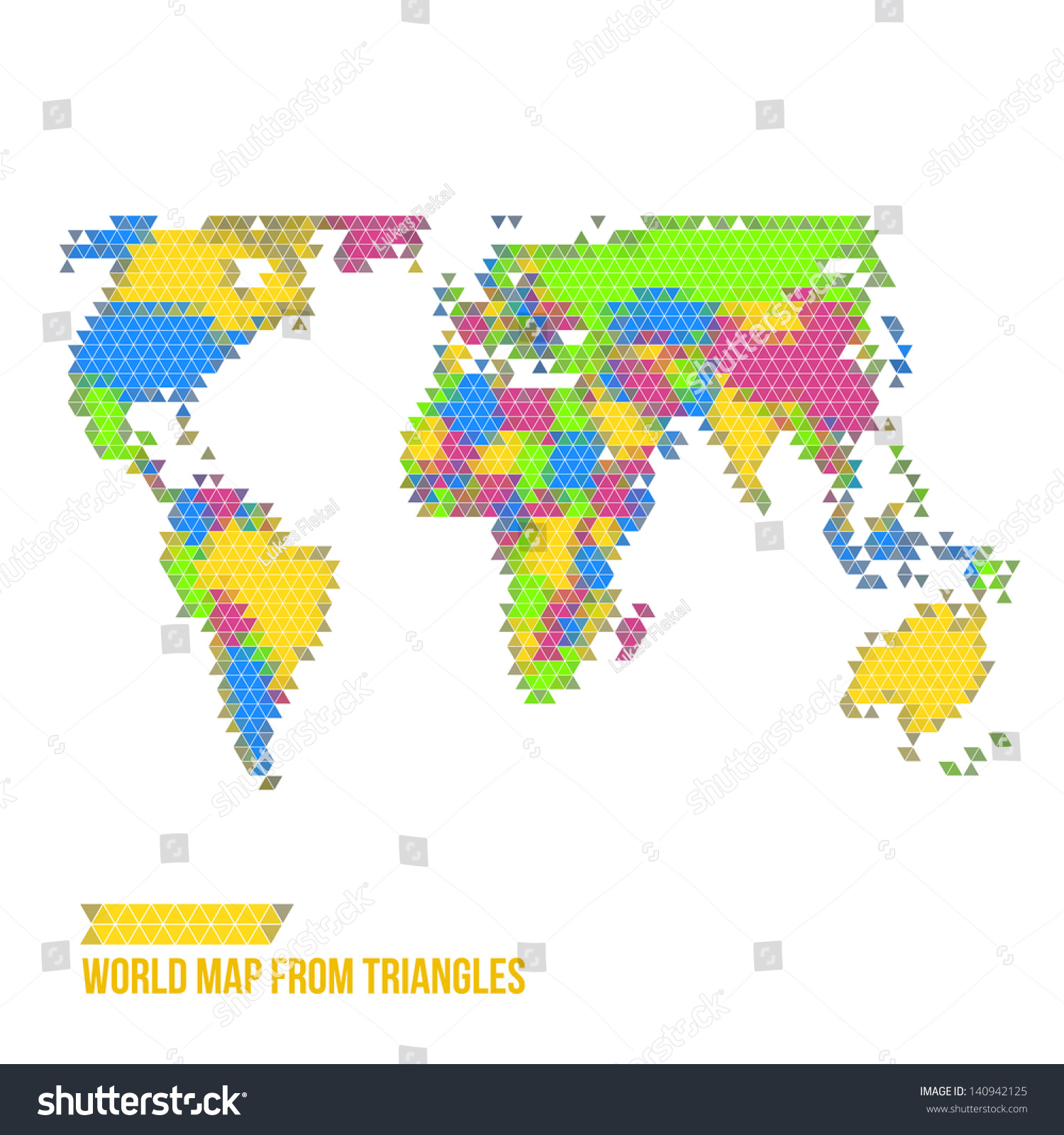 World Map Triangles Vector Illustration Infographic Stock Vector ...