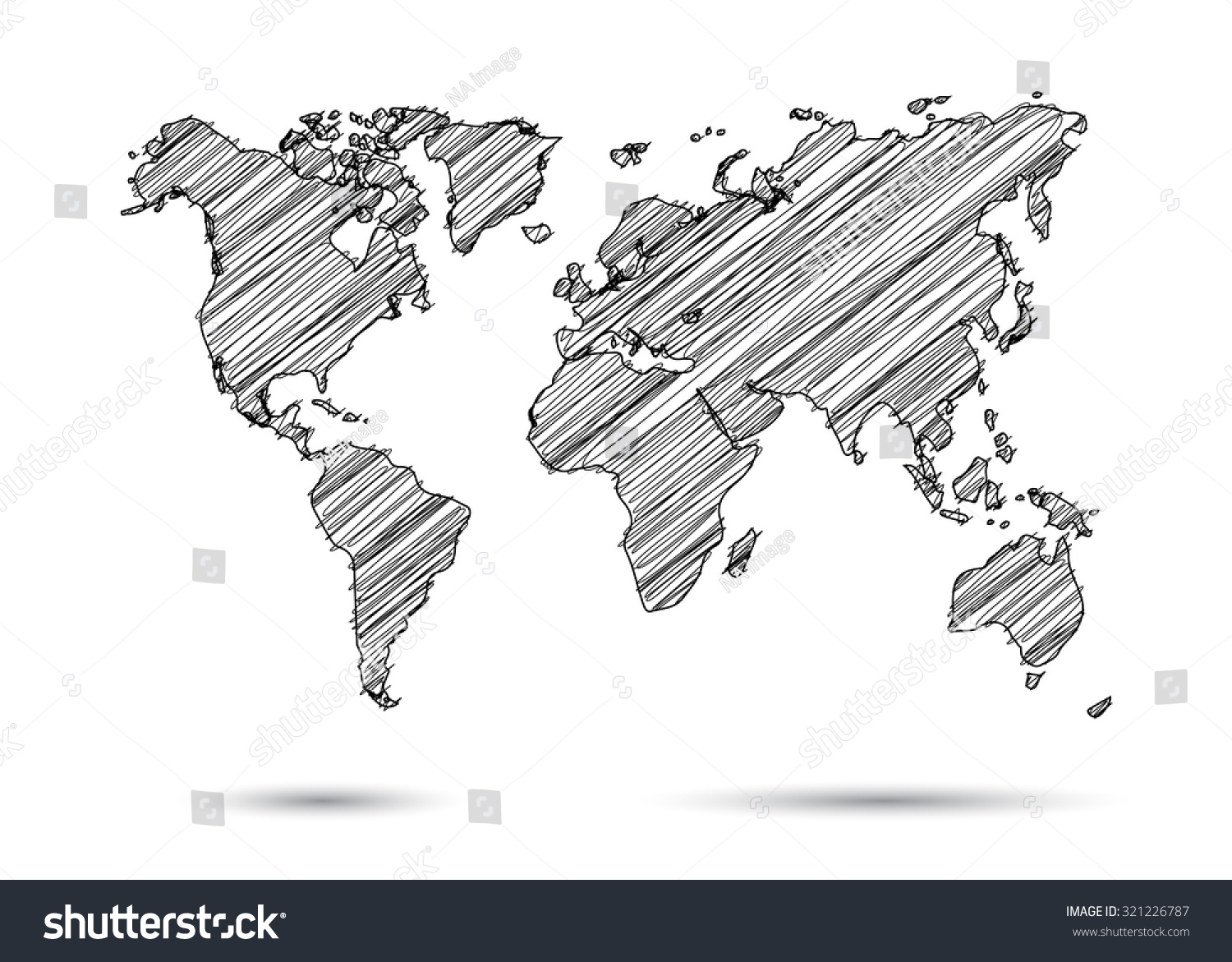 World Map Hand Draw: Vector có sẵn (miễn phí bản quyền) 321226787 ...