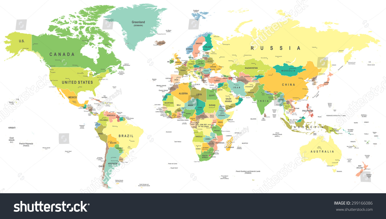 World Map Highly Detailed Vector Illustration Stock Vector (Royalty ...