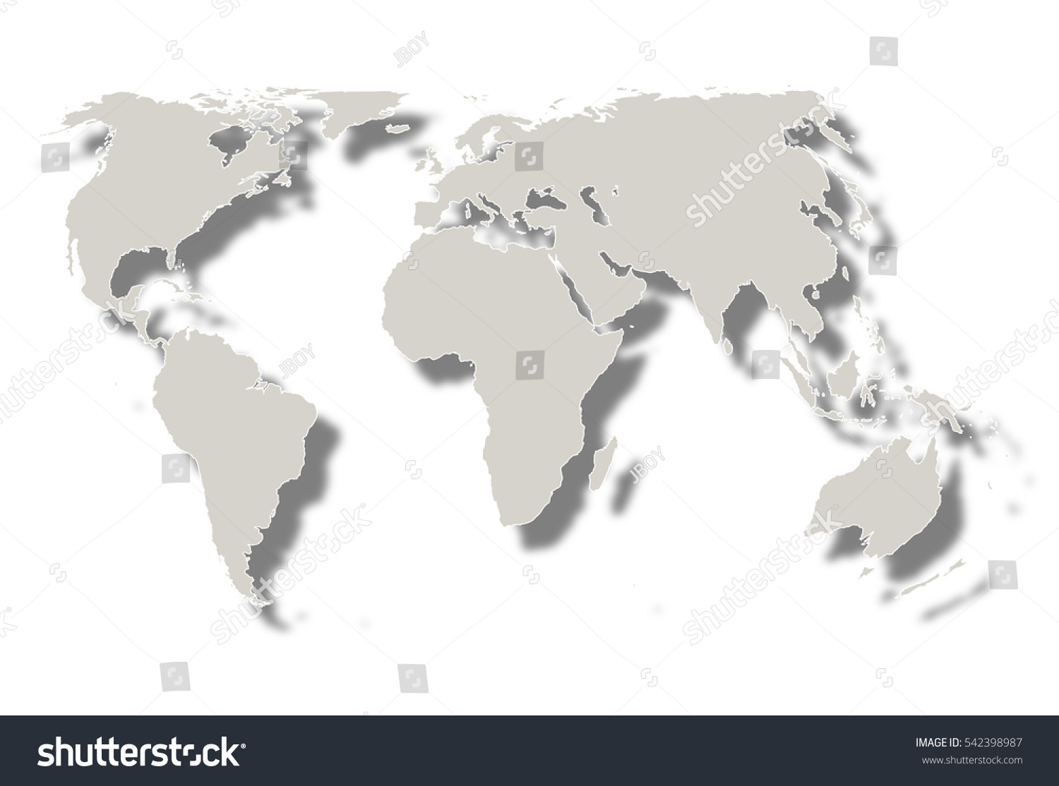 World Map Icon White: vector de stock (libre de regalías) 542398987 ...