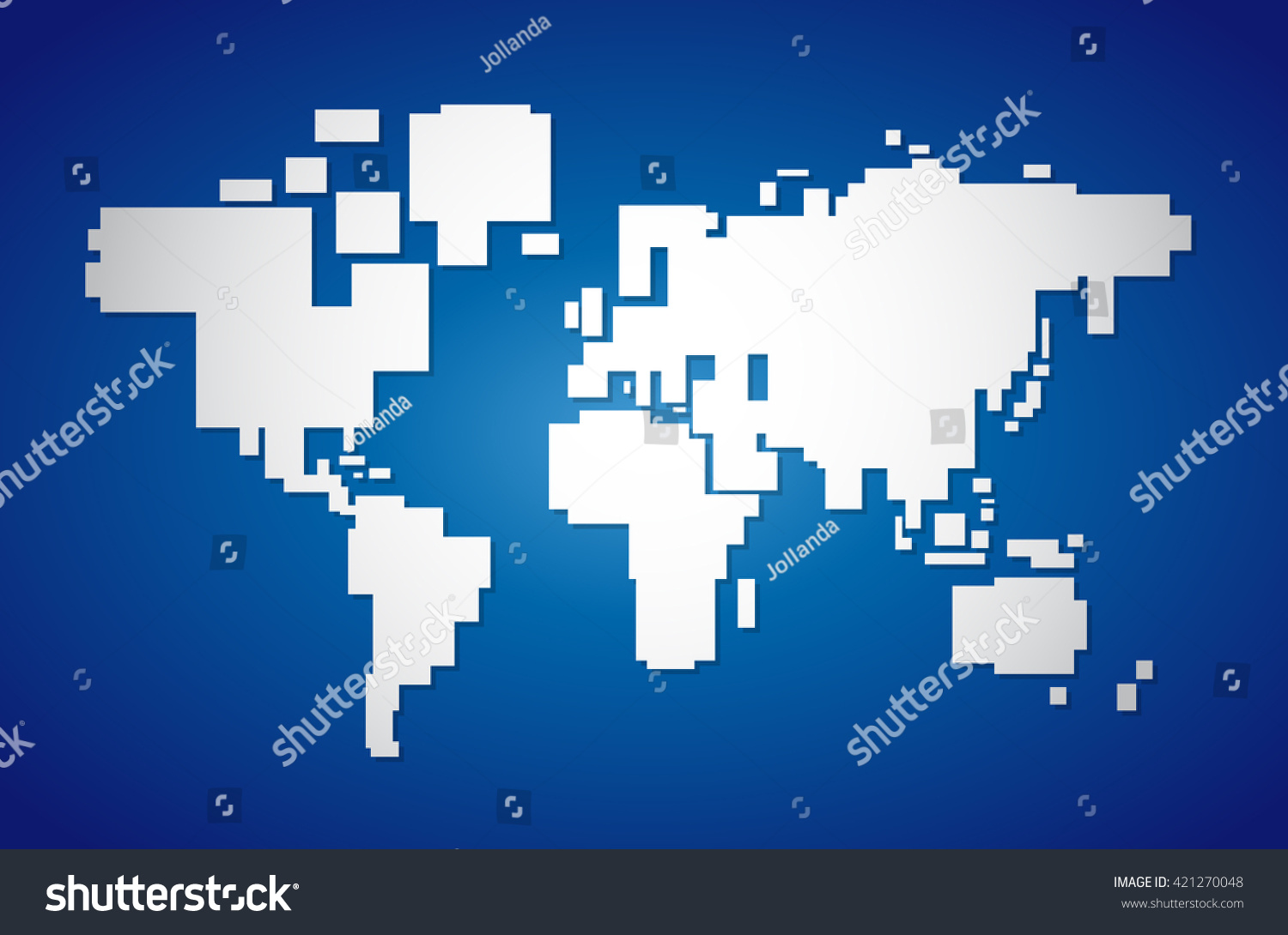 World Map Illustrated Pixel Art Style Stock Vector (Royalty Free ...
