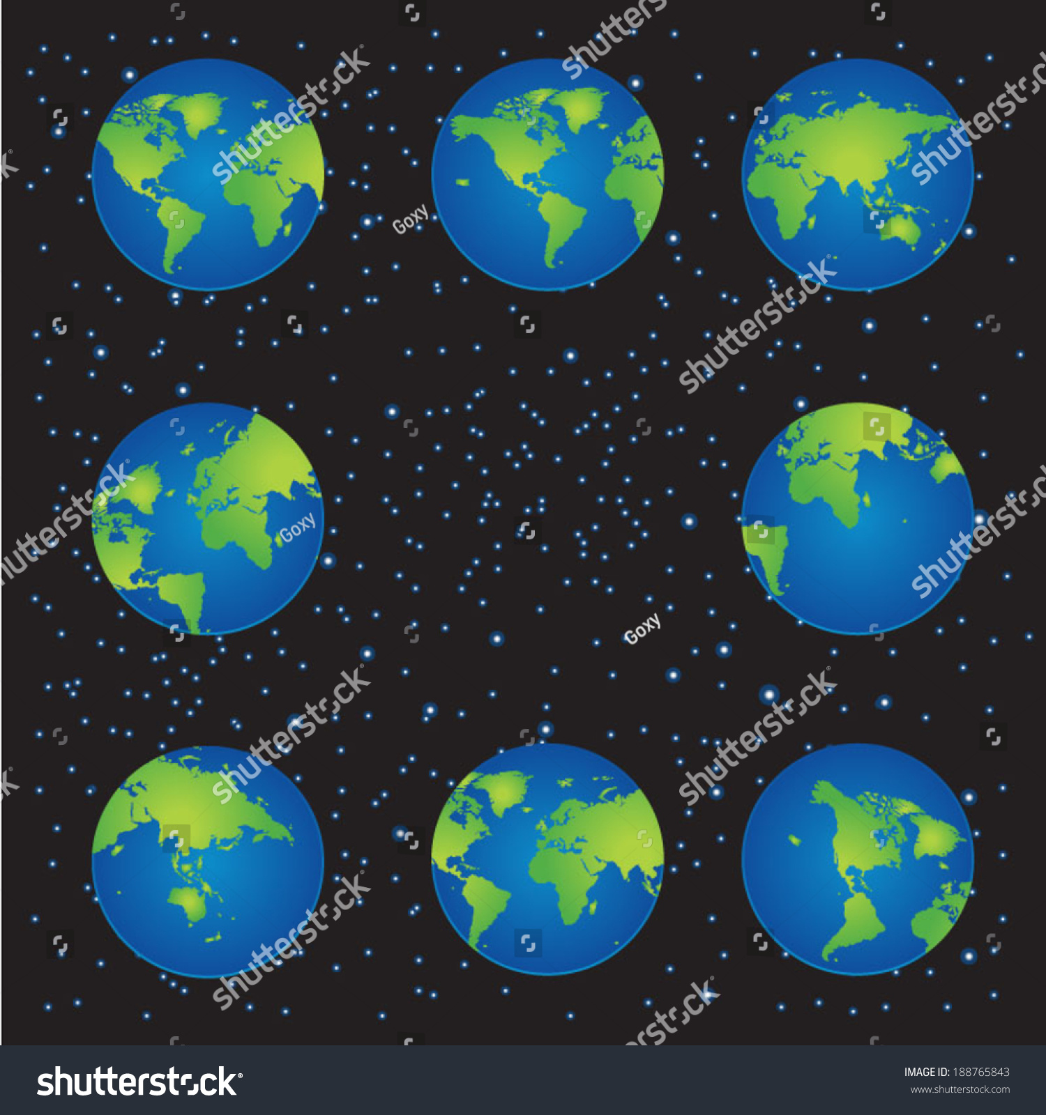 World Map Illustration Stock Vector (Royalty Free) 188765843 | Shutterstock