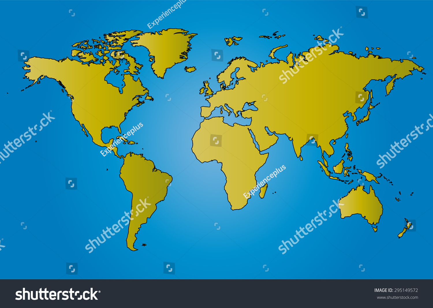 World Map Illustration Vector Borders Stock Vector (Royalty Free) 295149572