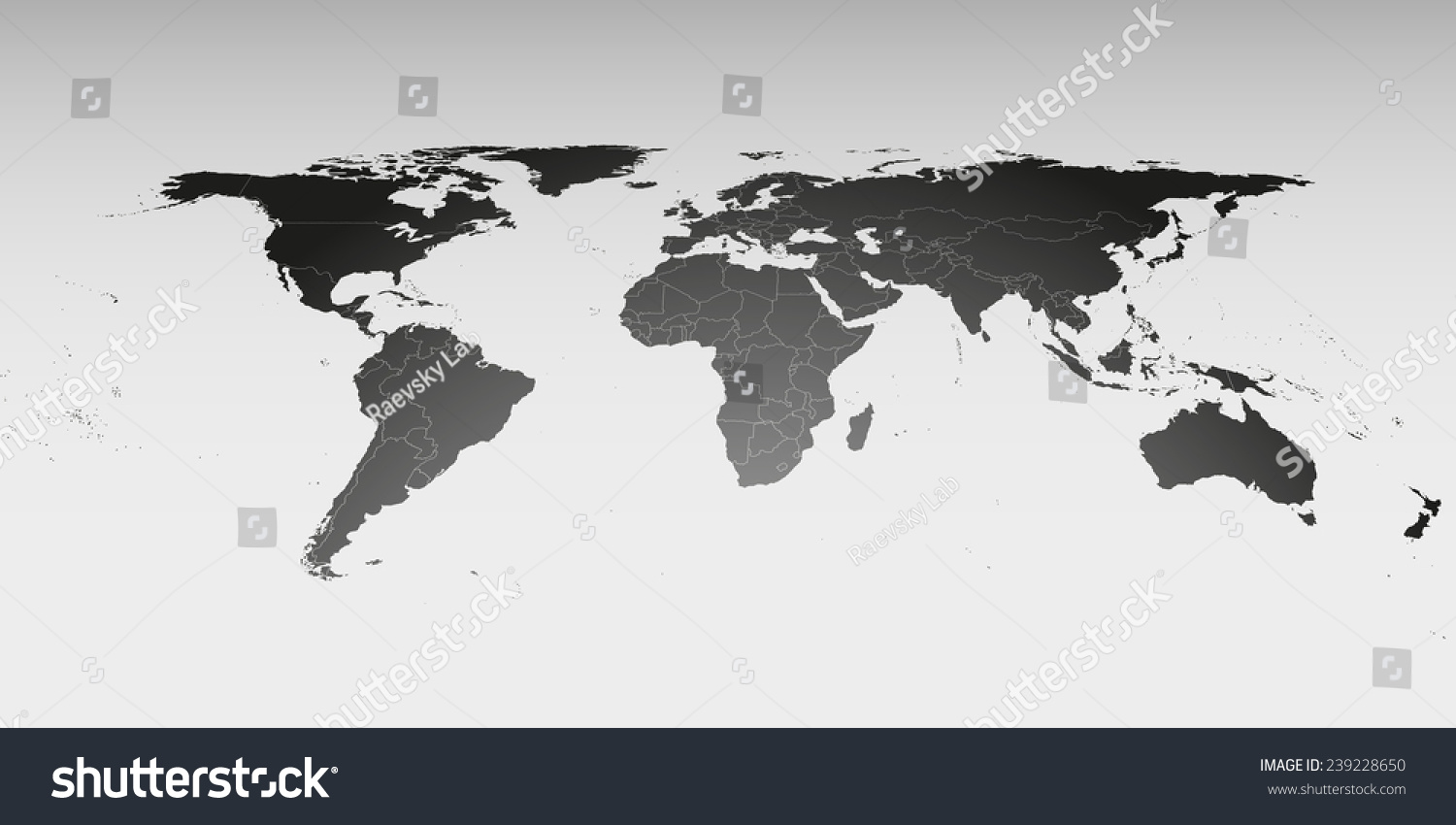 World Map Perspective Vector Template Business Stock Vector (Royalty ...