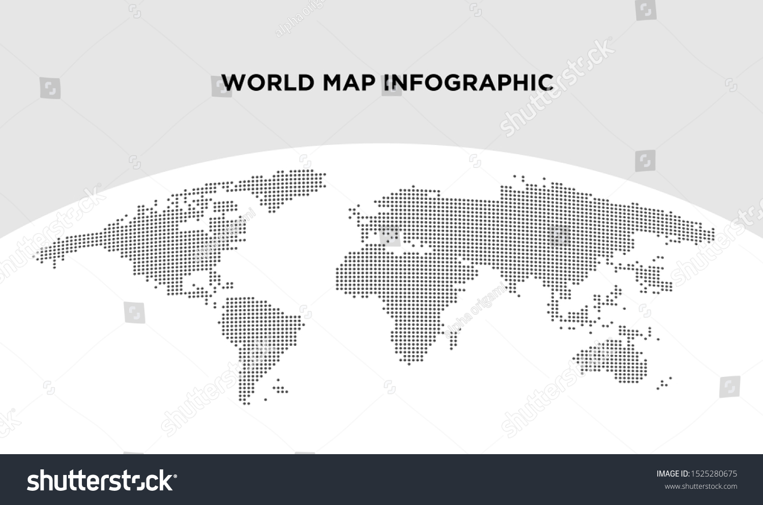 World Map Info Graphic Location Stock Vector (Royalty Free) 1525280675