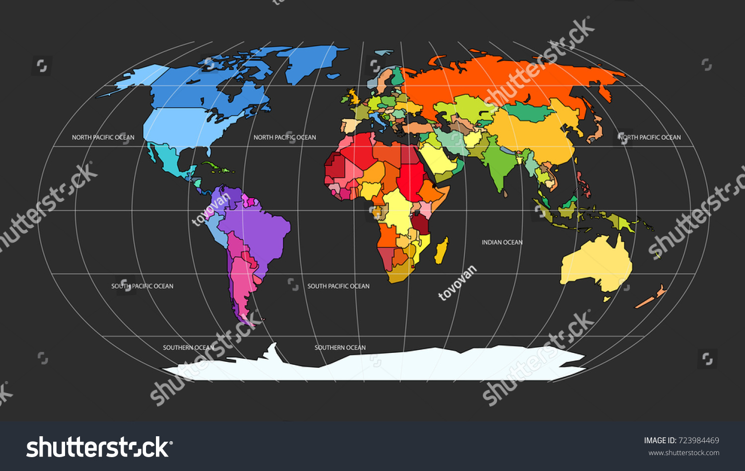 World Map Infographic Layout Vector Illustration 库存矢量图（免版税）723984469 ...