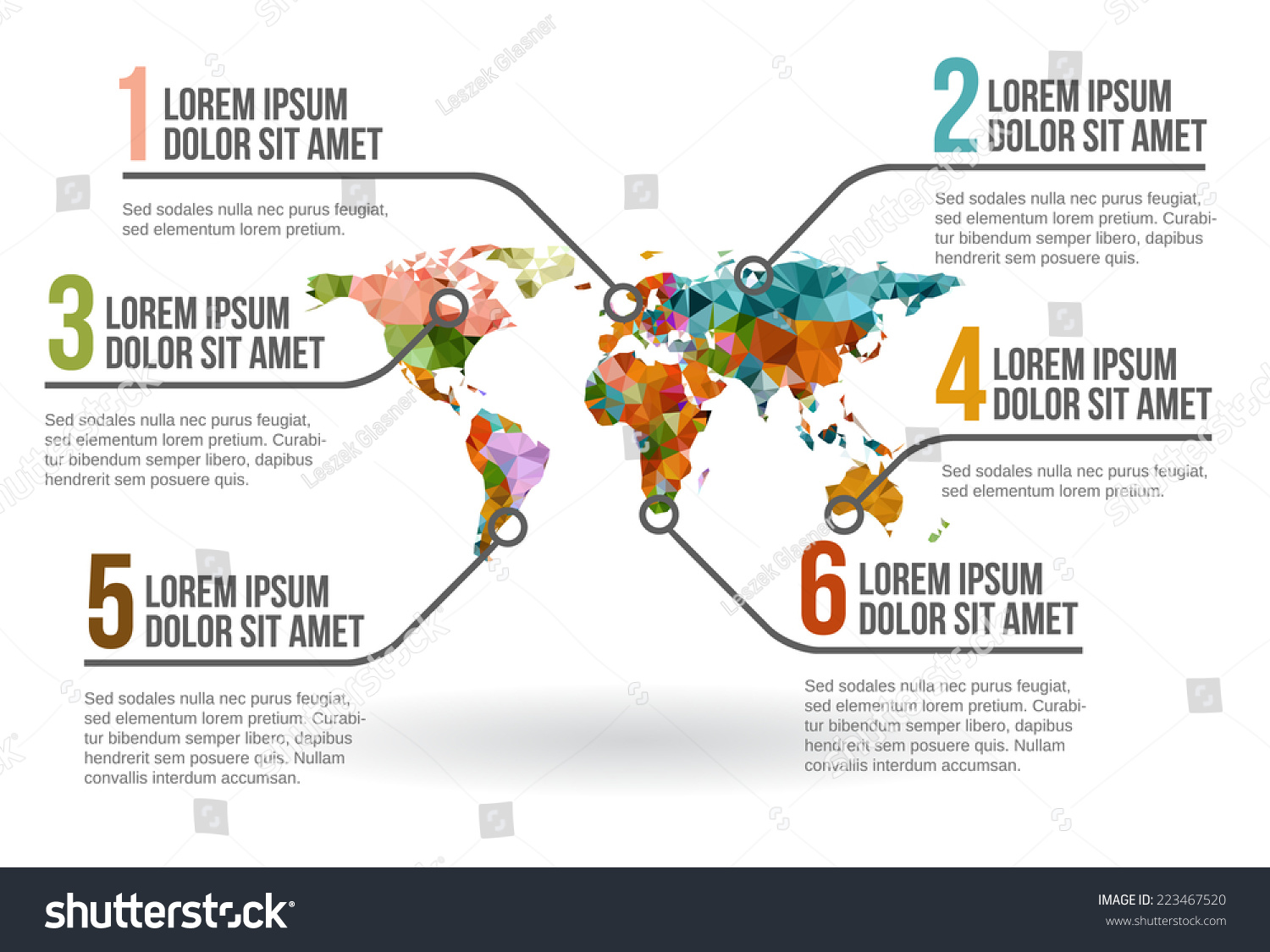 World Map Infographic Vector Illustration Stock Vector (Royalty Free ...