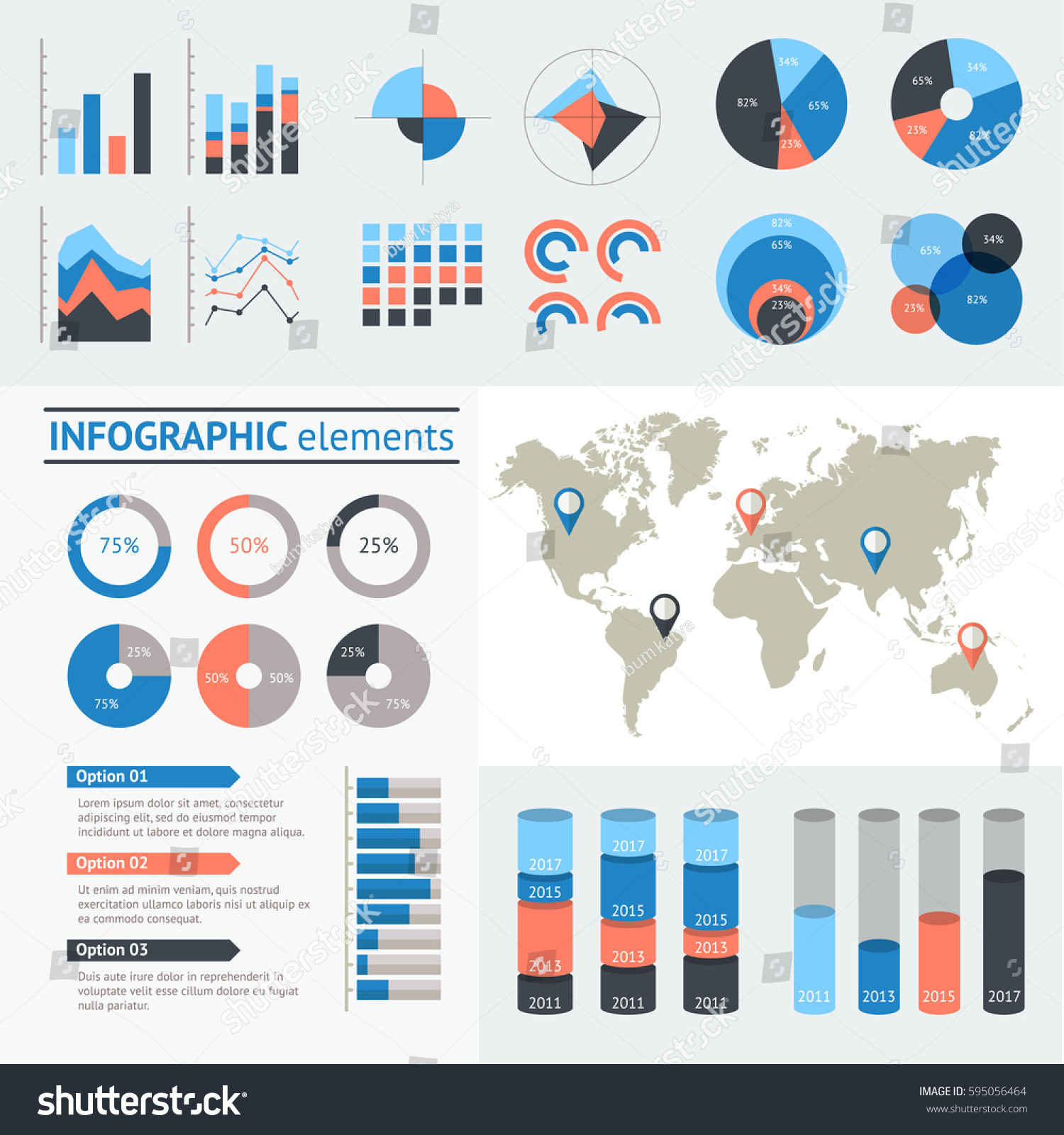 World Map Infographic Vector Illustration Stock Vector (Royalty Free ...