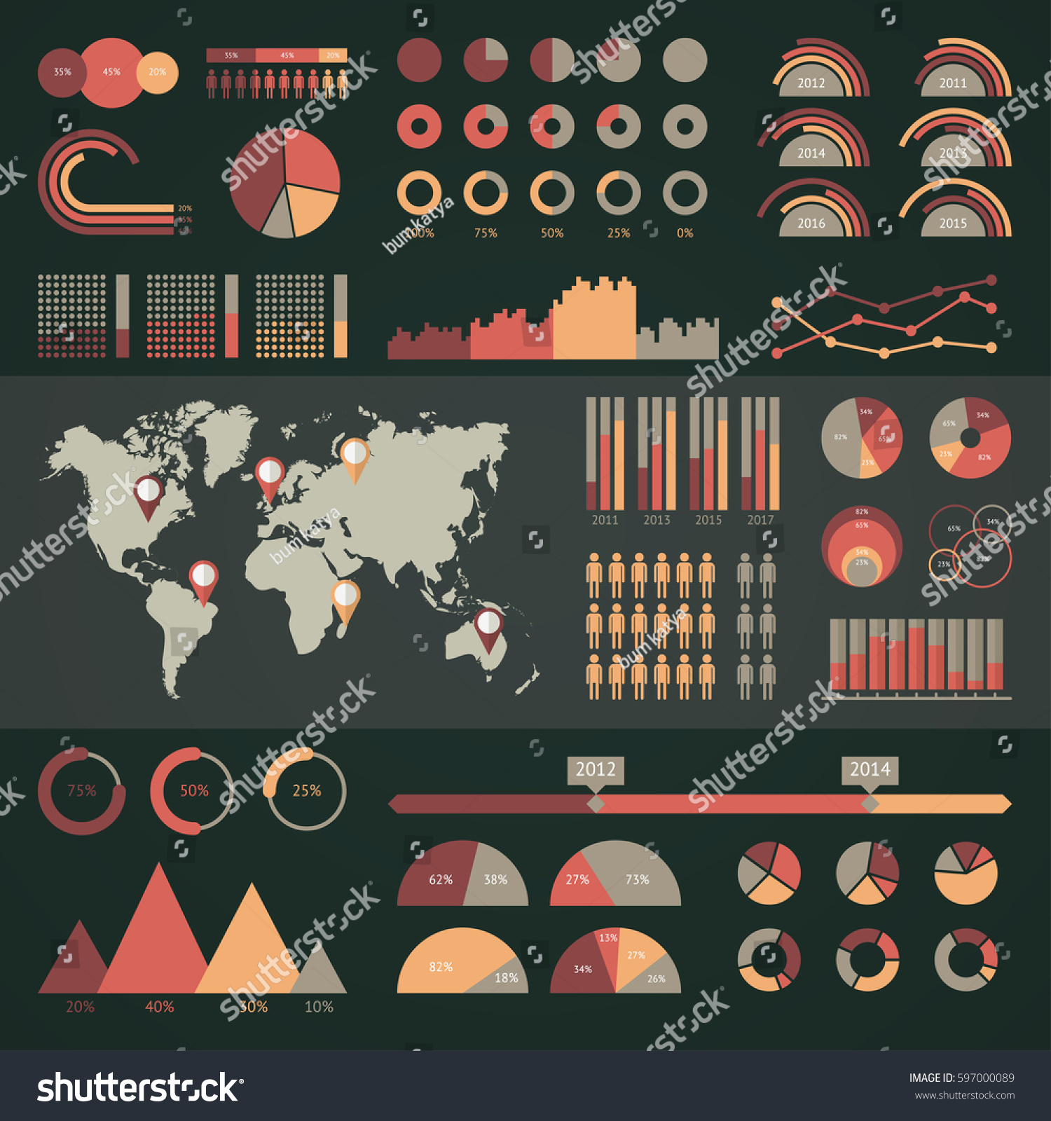 World Map Infographic Vector Illustration Stock Vector (Royalty Free ...