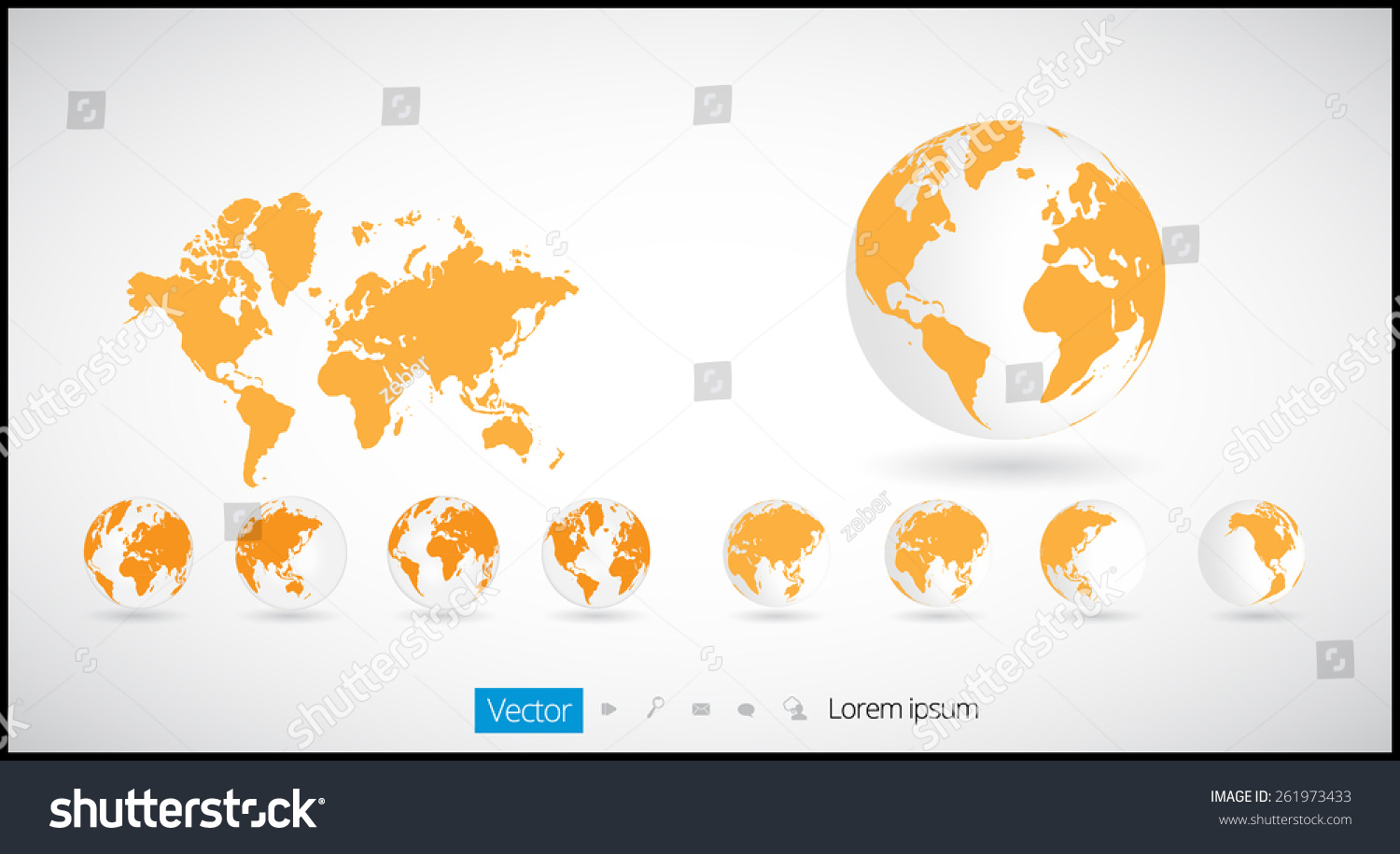 World Map Infographic Globe Icons: เวกเตอร์สต็อก (ปลอดค่าลิขสิทธิ์ ...