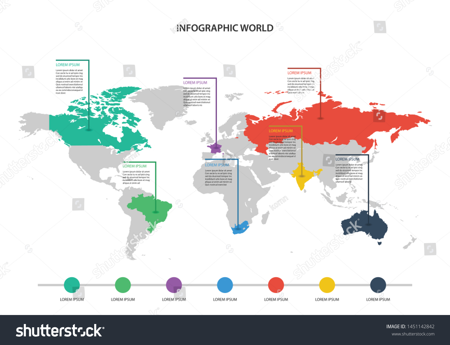 World Map Infographic World Map Information Stock Vector (Royalty Free ...