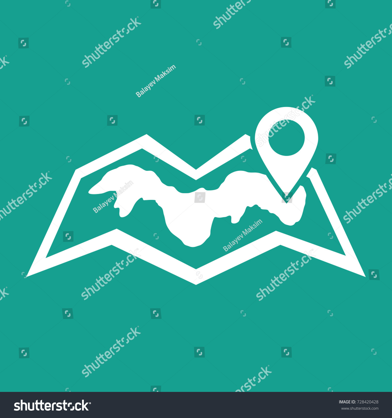 World Map Location Icon Vector Stock Vector (Royalty Free) 728420428 ...