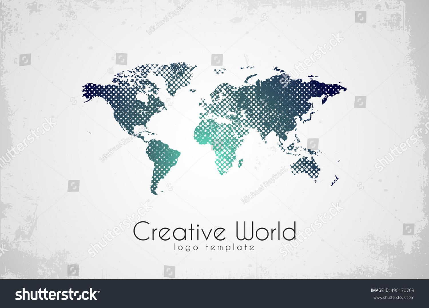 World Map Logo Creative World Design: vector de stock (libre de ...