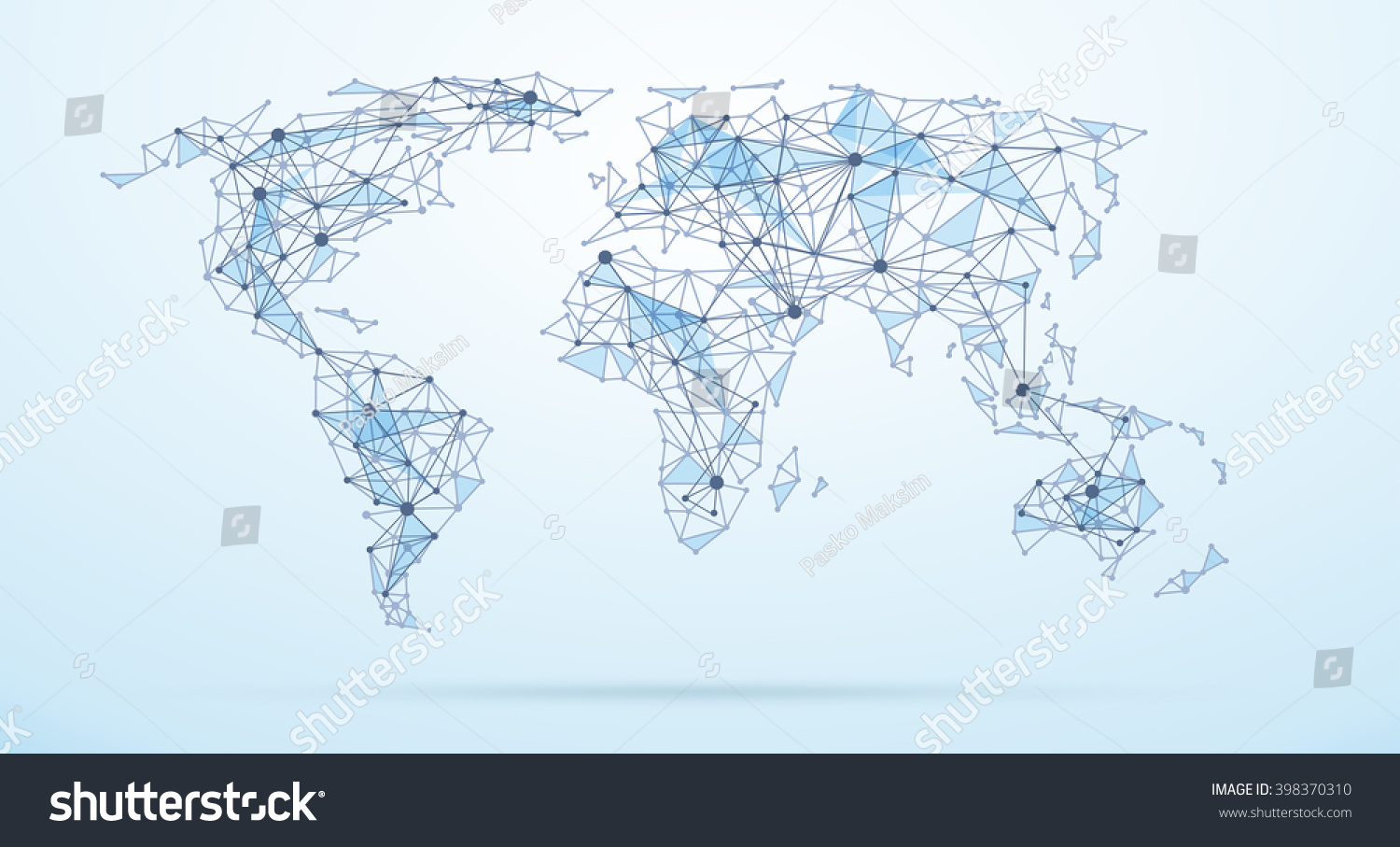 World Map Low Poly Stock Vector (Royalty Free) 398370310 | Shutterstock