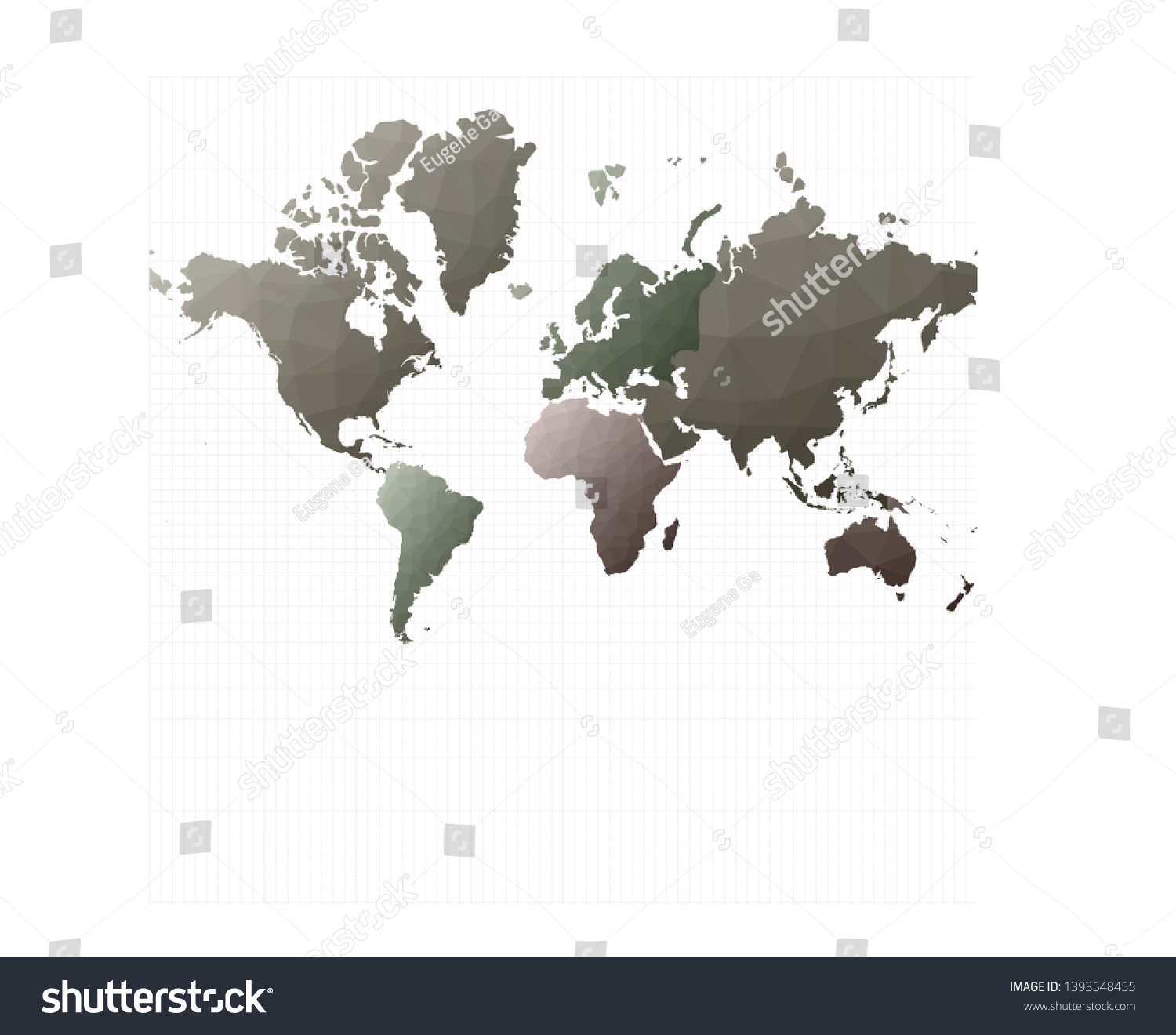 World Map Mercator Projection Cute Vector Stock Vector (Royalty Free ...