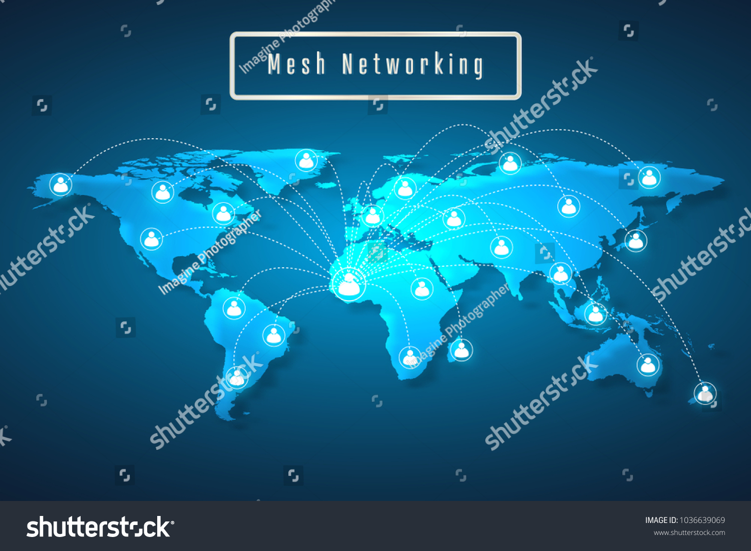 World Map Mesh Network Connection Global Stock Vector (Royalty Free ...