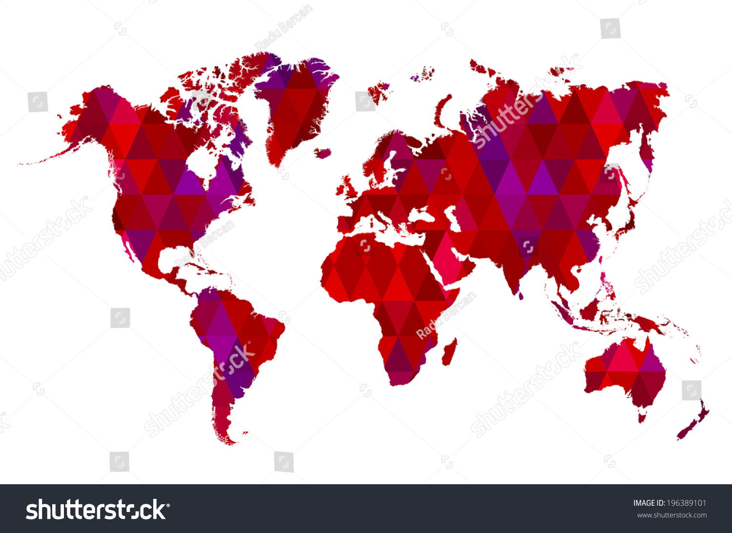 World Map Mosaic Tiles Abstract Stock Vector 196389101 - Shutterstock