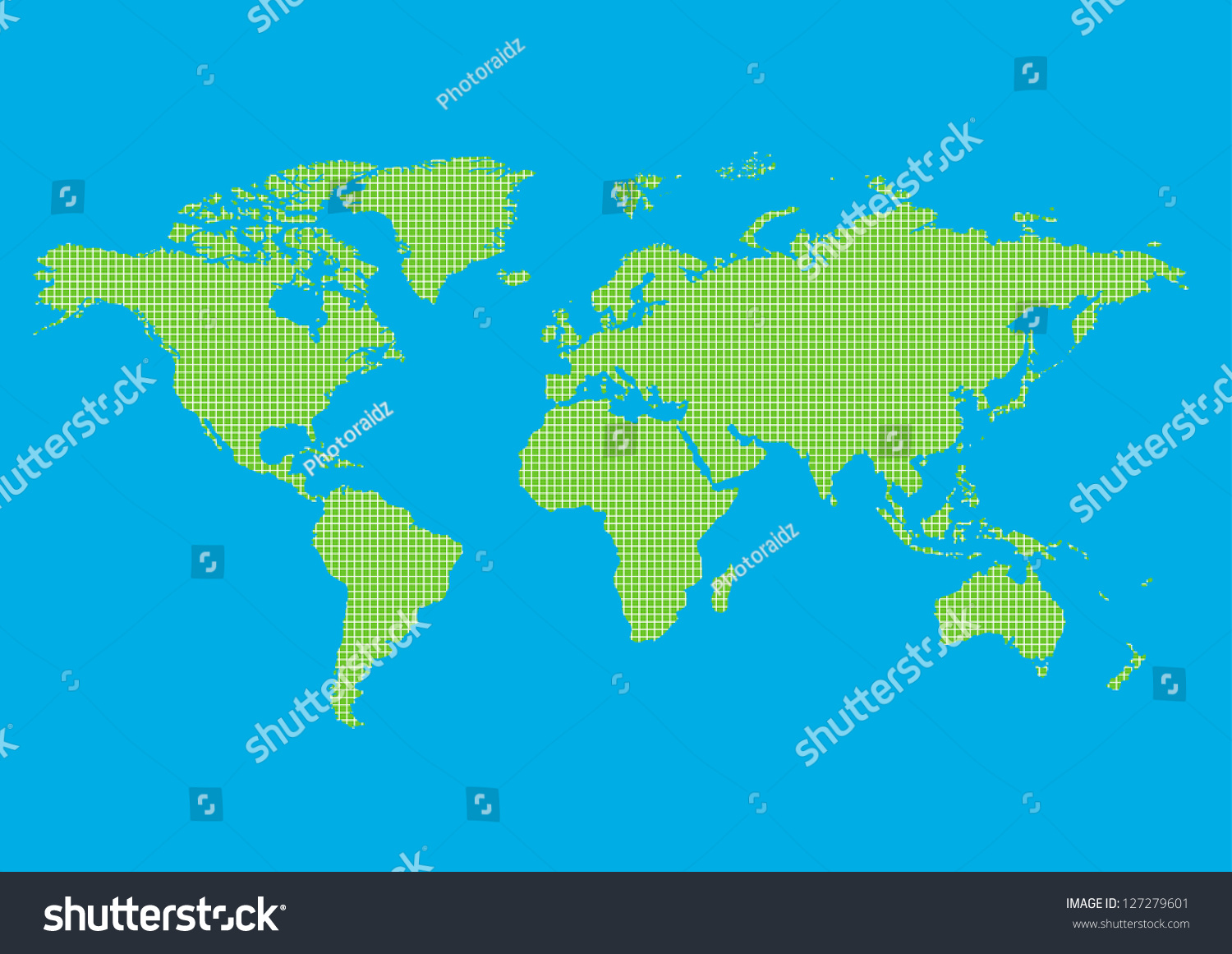 World Map Of Vector - 127279601 : Shutterstock