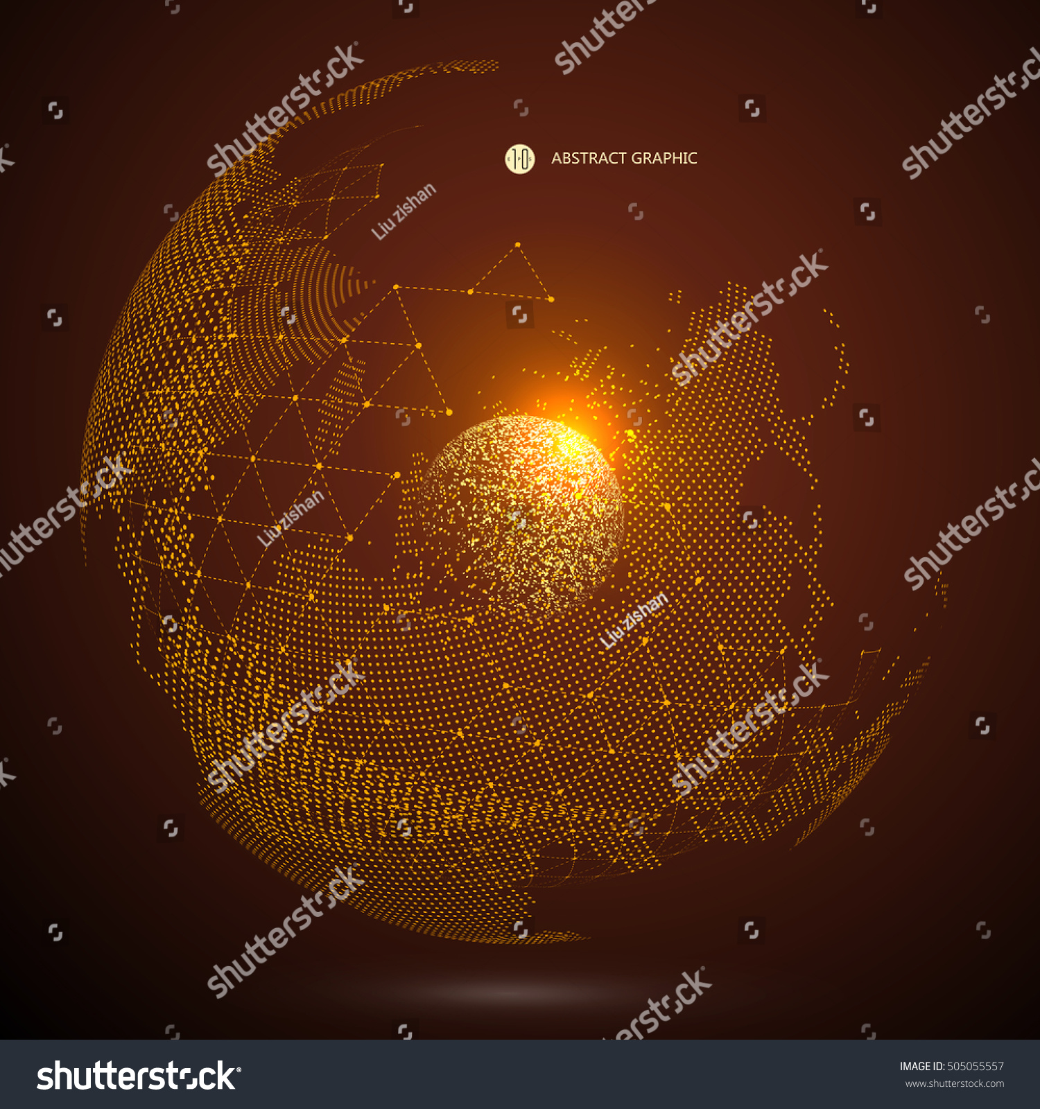 World Map Point Line Composition Representing Stock Vector (Royalty ...