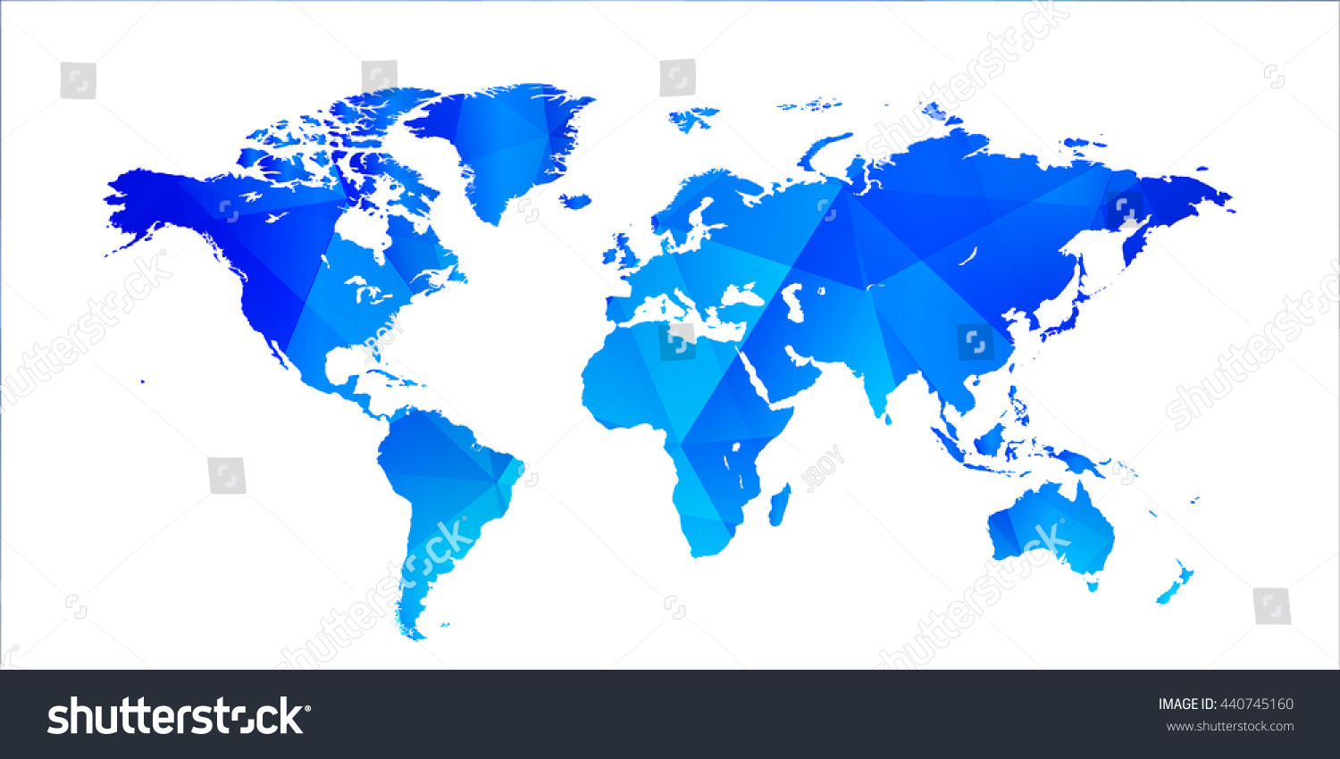 World Map Sea Icon Stock Vector (Royalty Free) 440745160