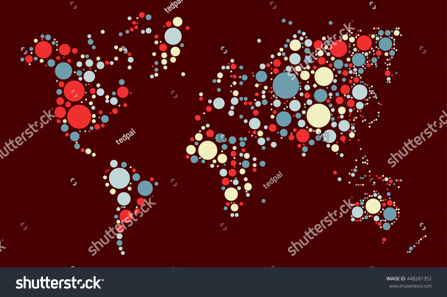 World Map Shape Vector Design By Stock Vector (Royalty Free) 448281352 ...