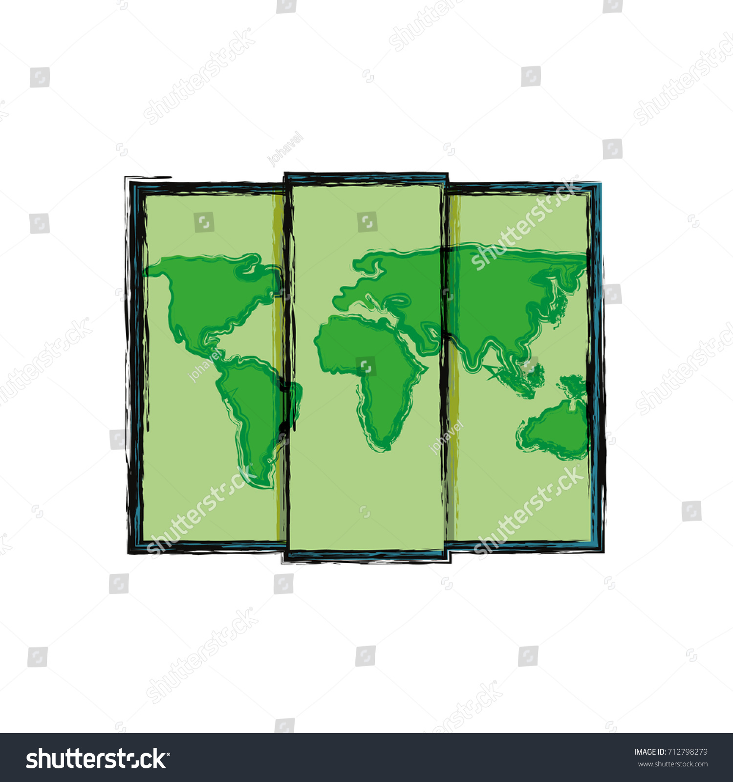 World Map Symbol Stock Vector (Royalty Free) 712798279