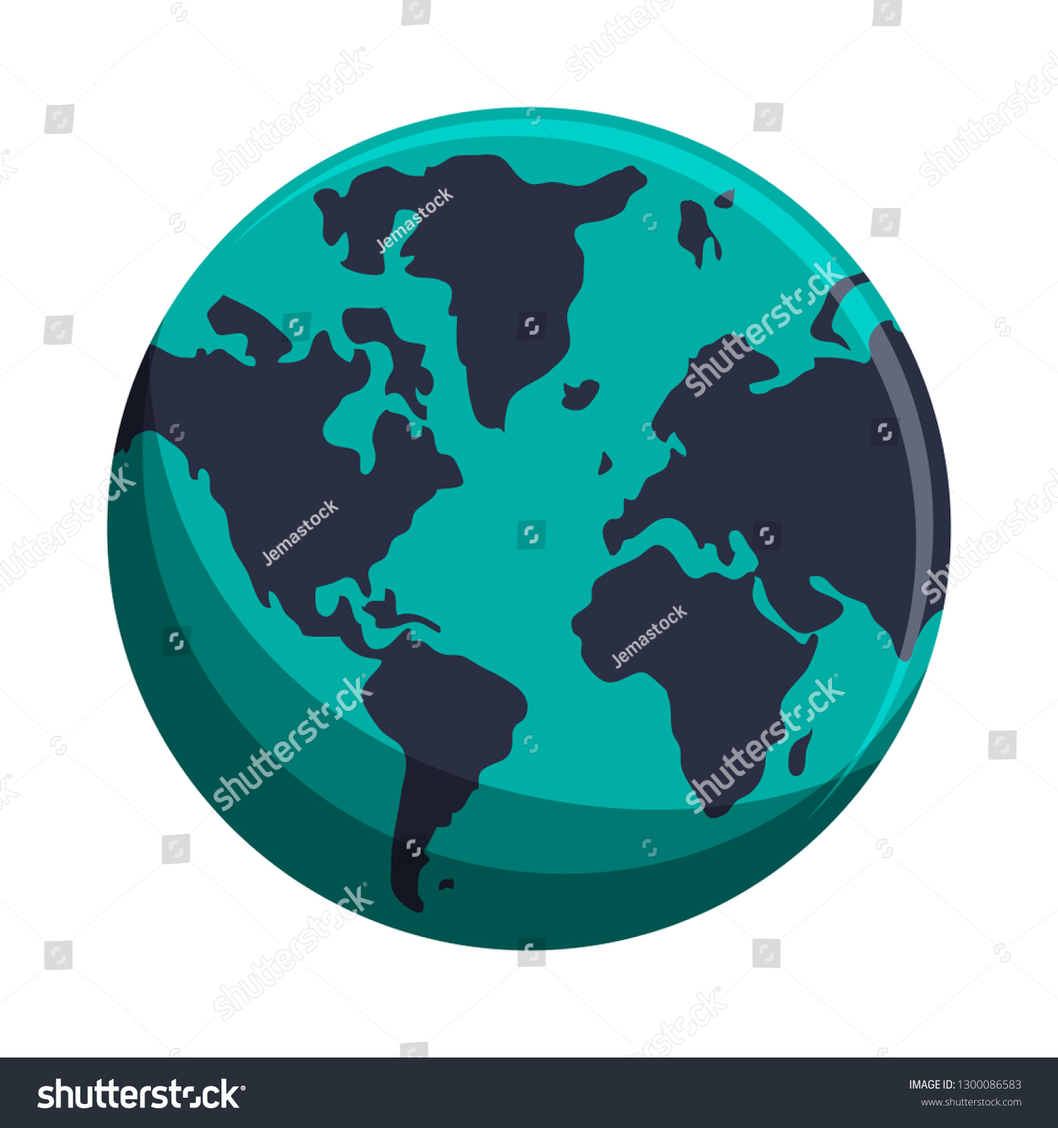 World Map Symbol Isolated Stock Vector (Royalty Free) 1300086583 ...