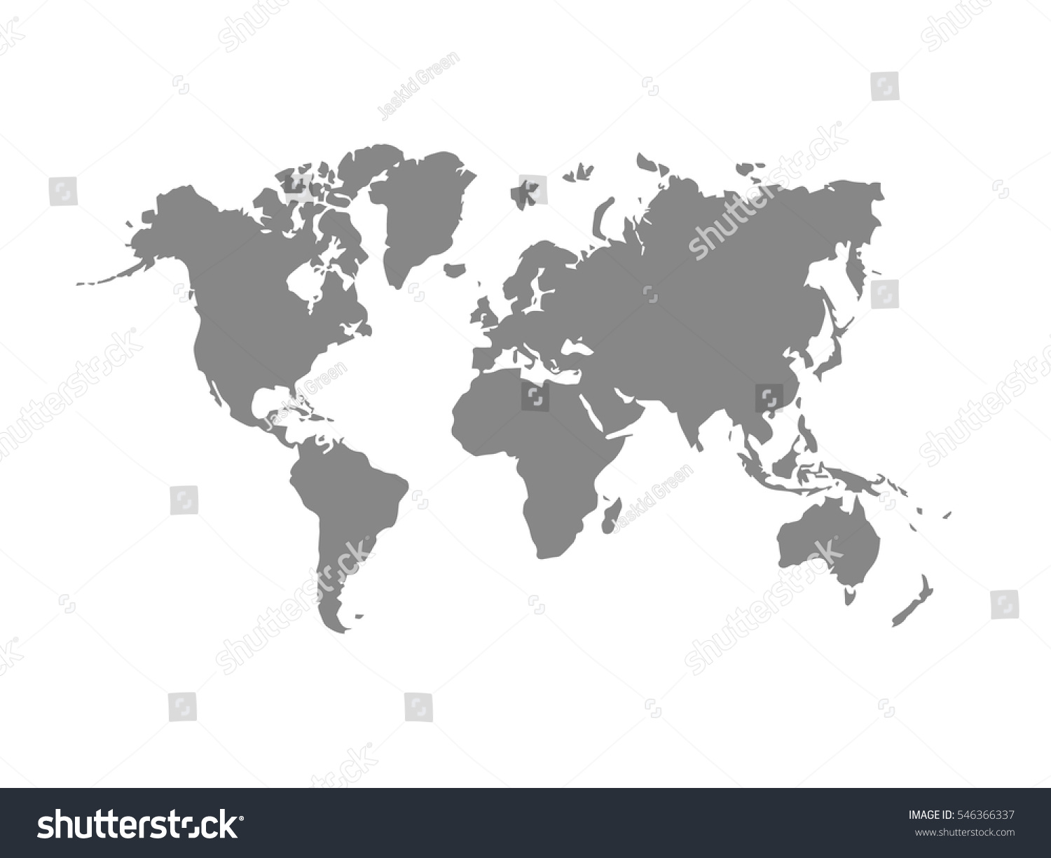 World Map Template: เวกเตอร์สต็อก (ปลอดค่าลิขสิทธิ์) 546366337 ...