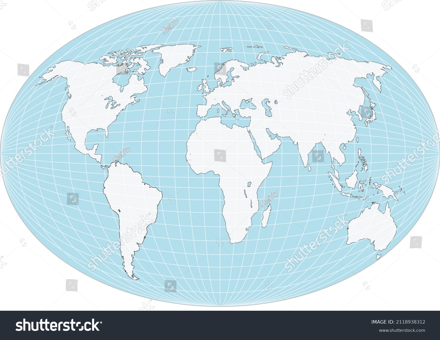 World Map Vector Ellipse Earth Stock Vector (Royalty Free) 2118938312 ...
