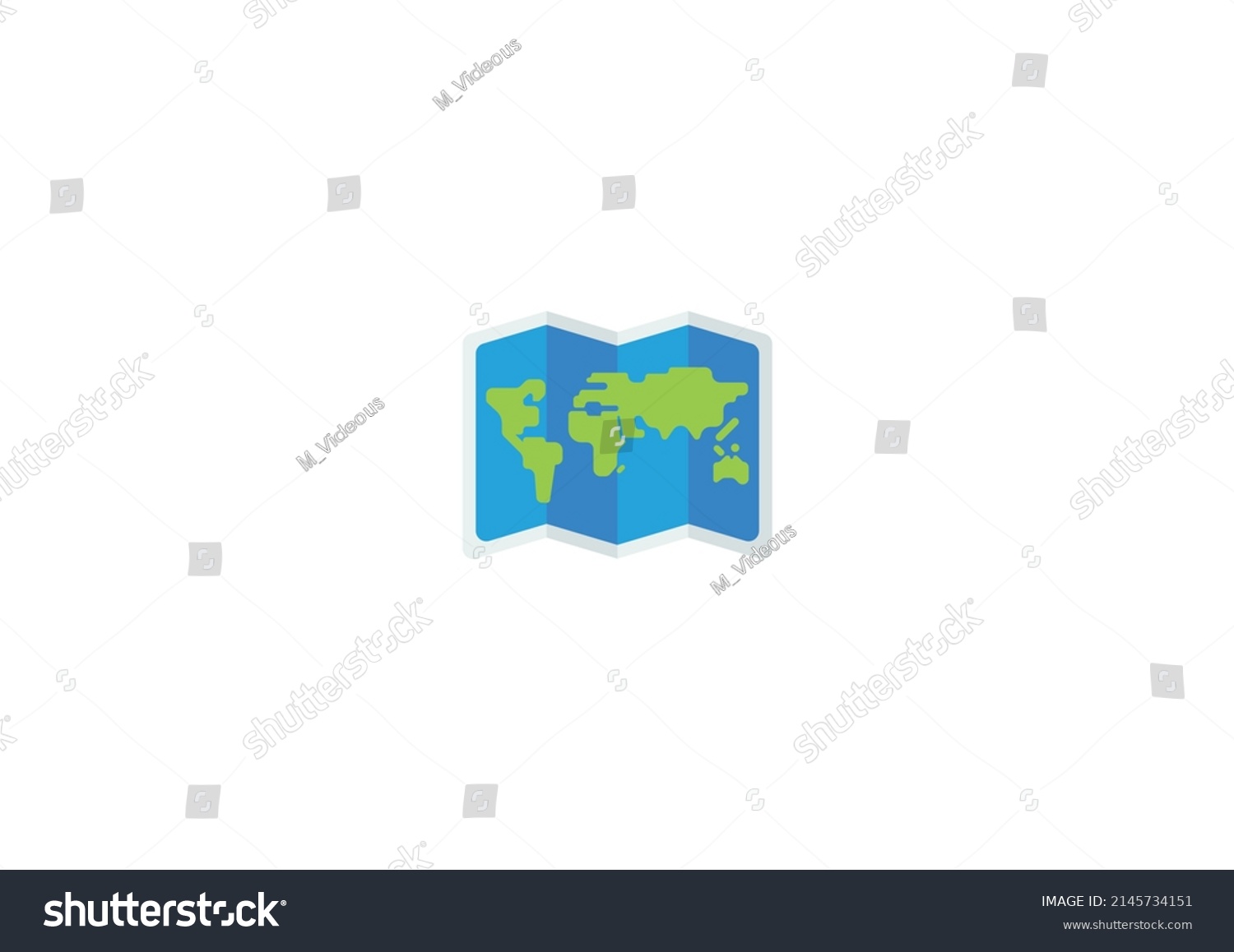 World Map Vector Isolated Emoticon World Stock Vector (Royalty Free ...