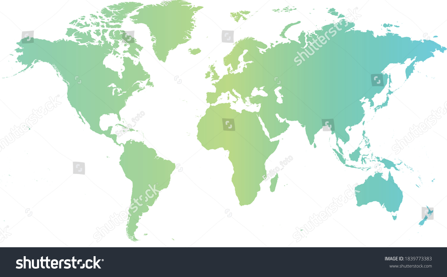 World Map Vector Isolated On White: เวกเตอร์สต็อก (ปลอดค่าลิขสิทธิ์ ...
