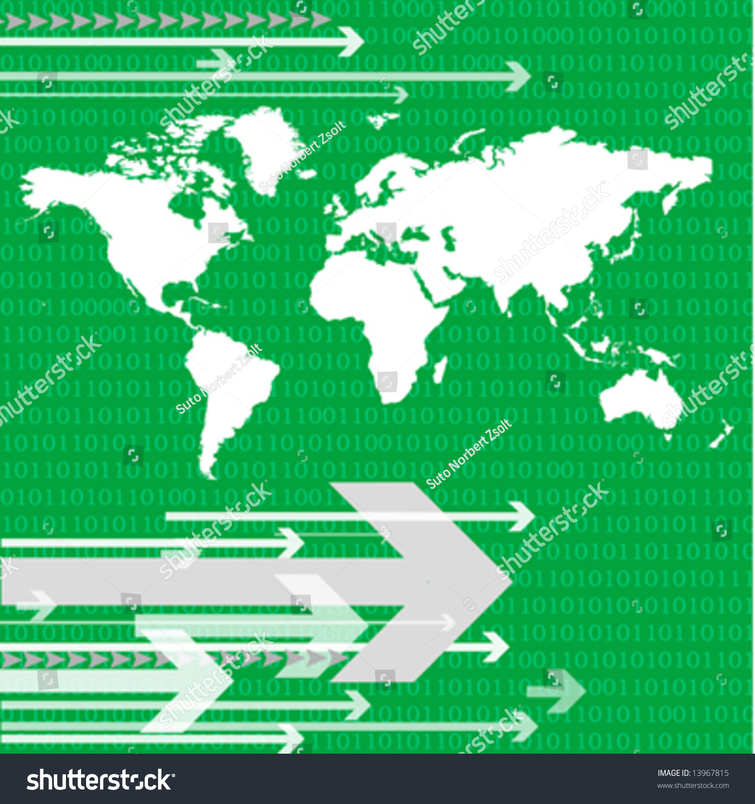 World Map Arrows Vector Illustration 스톡 벡터(로열티 프리) 13967815 | Shutterstock